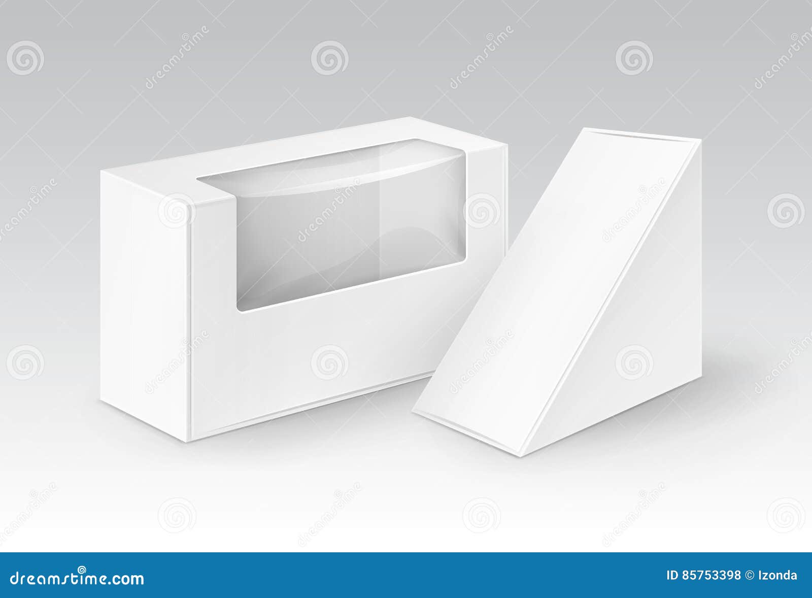 Blank Cardboard Package Boxes Mockup. Box Set. Three Templates, Layout ...