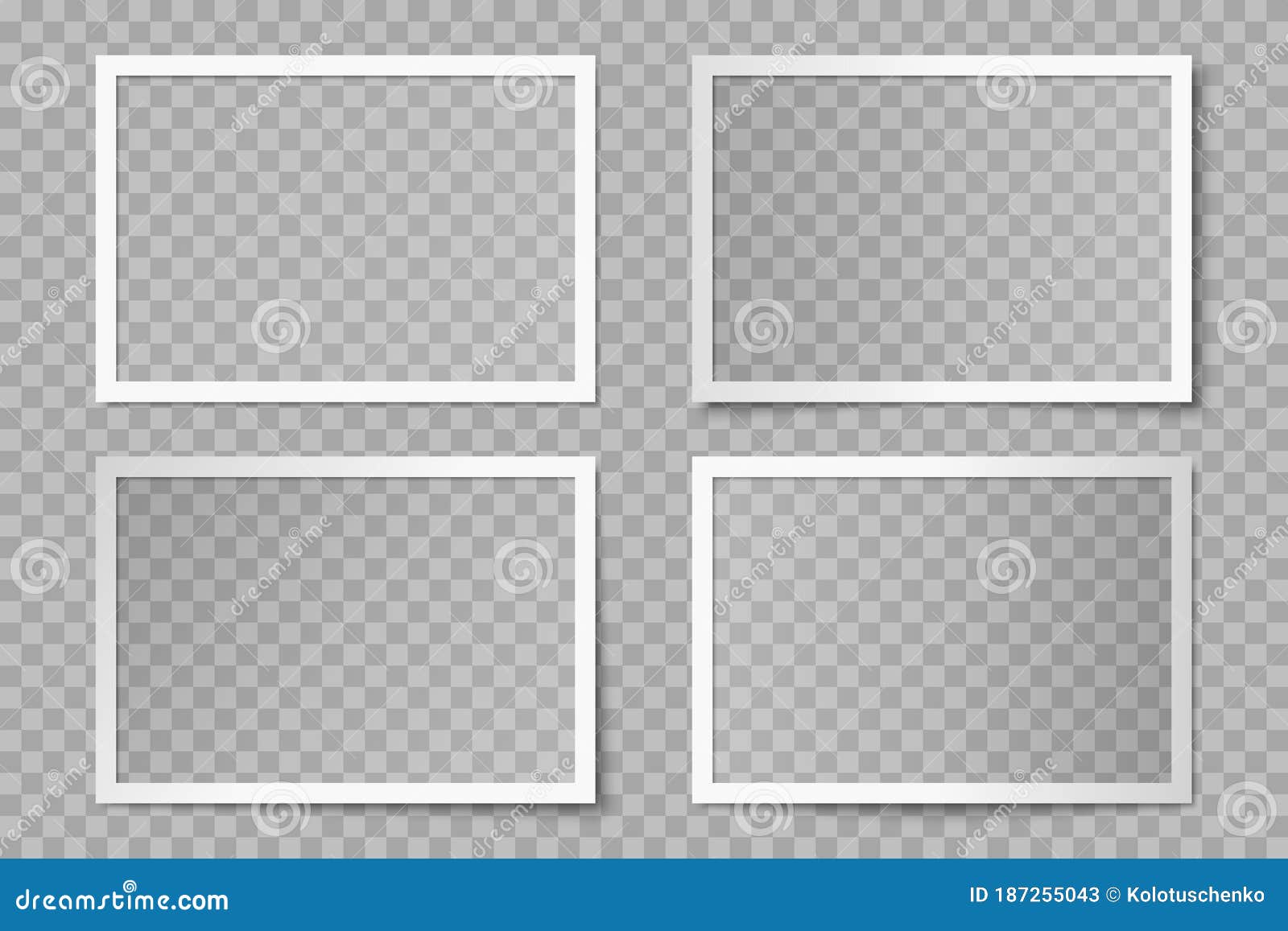 White Rectangle Squares Template Design Concrete Cartoon Vector ...