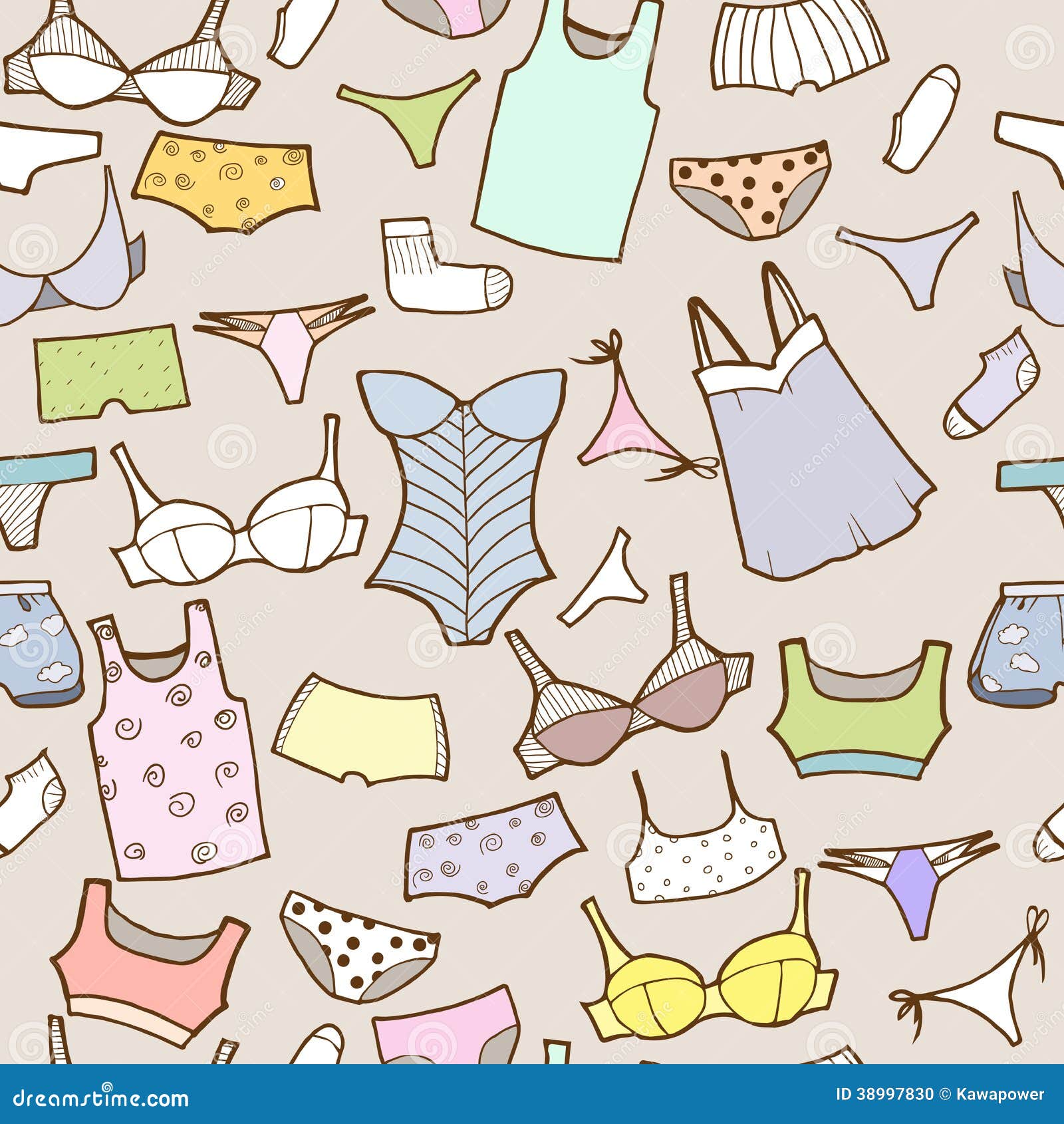 Vector Set With Woman Panty And Lingerie Stock Vector Illustration Of