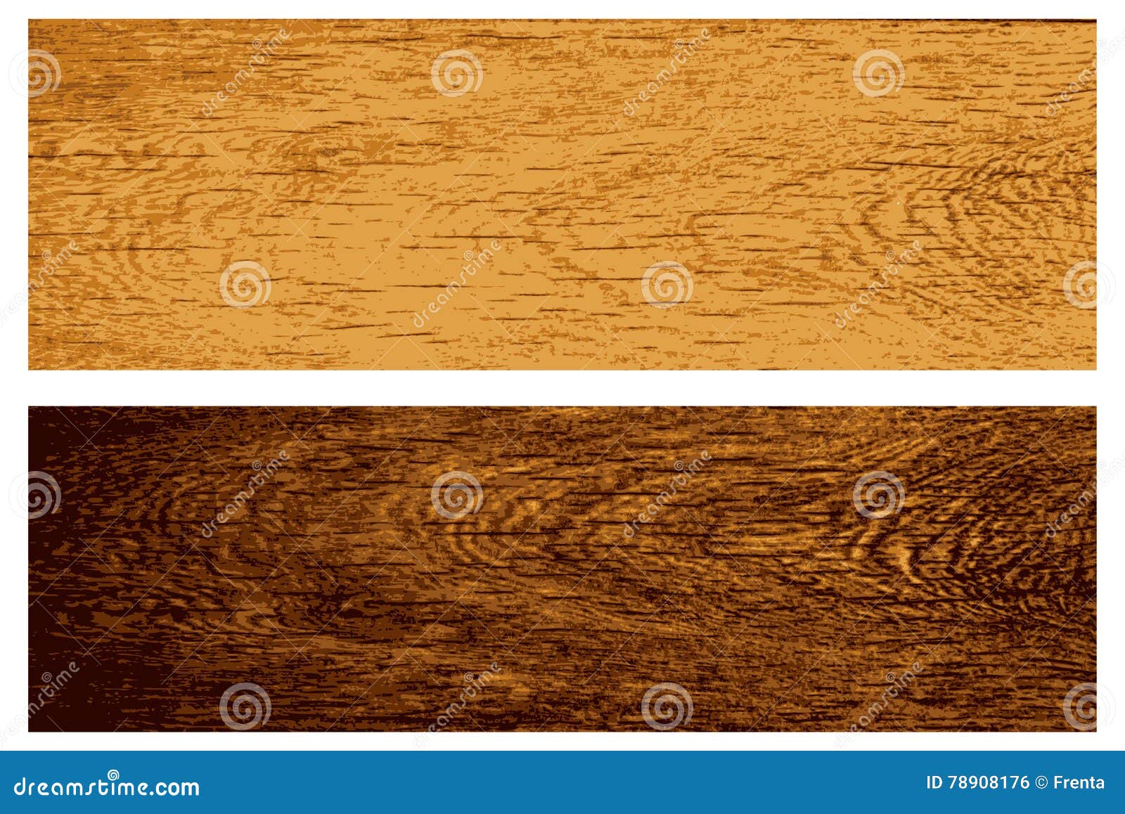 Vector Set of Wooden Banners Stock Vector - Illustration of grunge ...