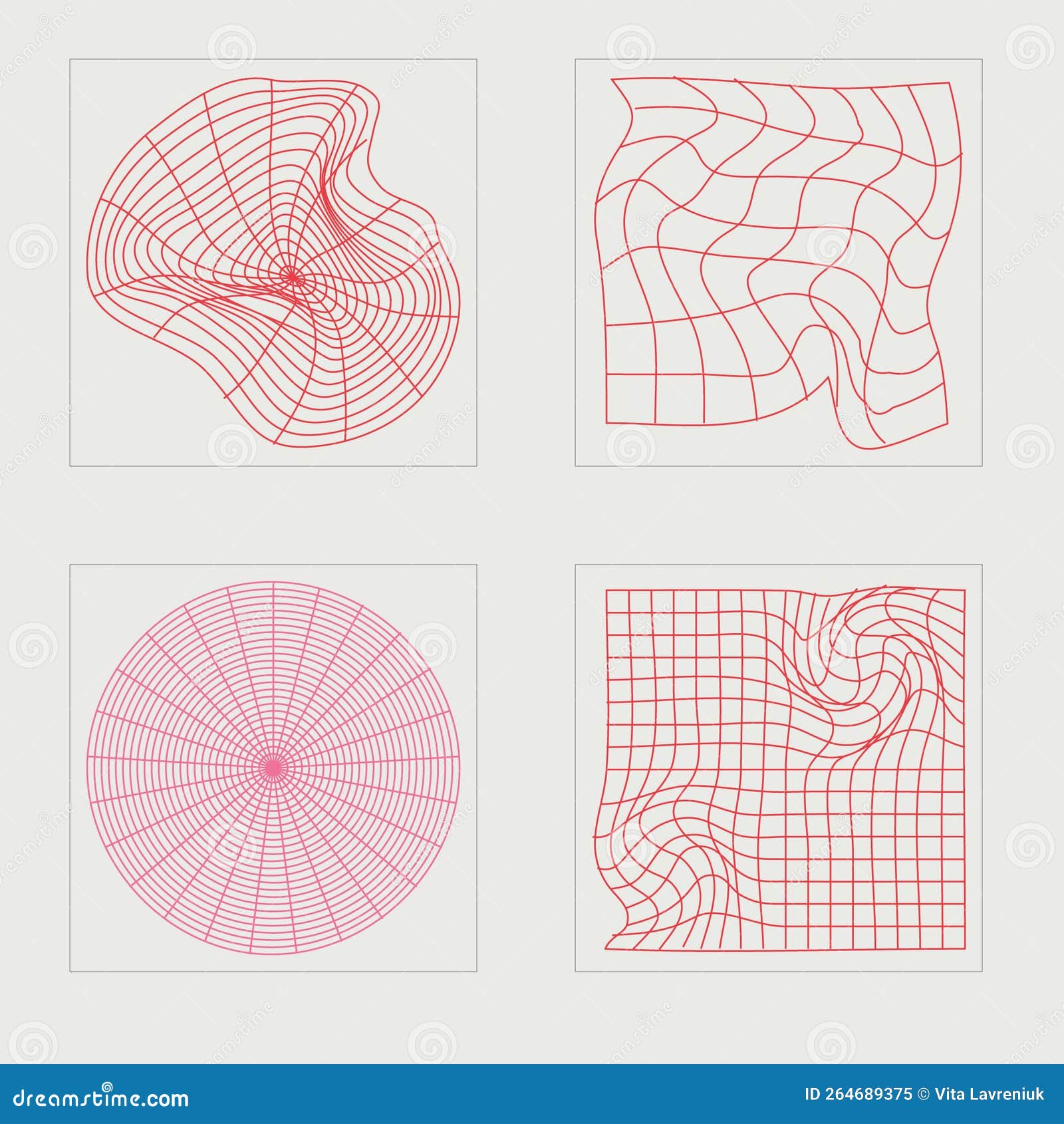 Vector Set of Y2K. Extraordinary Graphic Assets. Templates for Notes ...