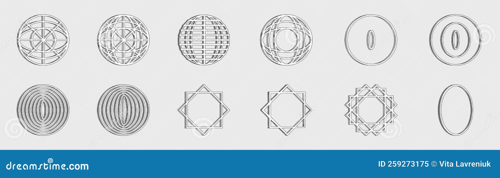 Vector Set of Y2K. Large Set of Retro Objects for Design. Simple Shapes Forms Stock Vector ...