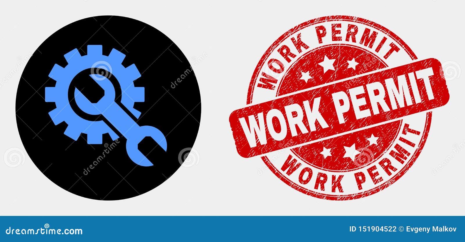Vector Setup Tools Icon and Grunge Work Permit Stamp Seal Stock Vector ... Vector Setup Tools Icon and Grunge Work Permit Stamp Seal Stock Vector ...