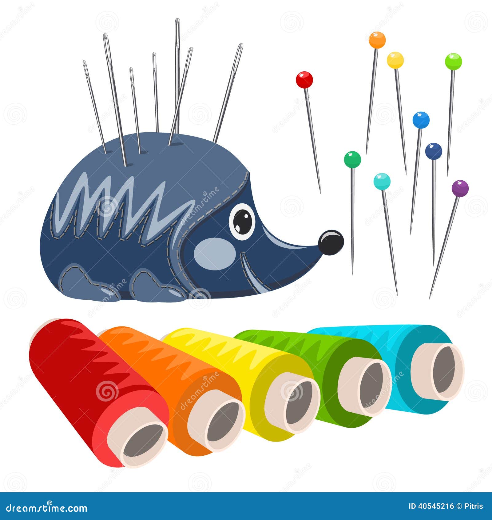 Vector Sewing Accessories Stock Vector Illustration Of Objects 40545216