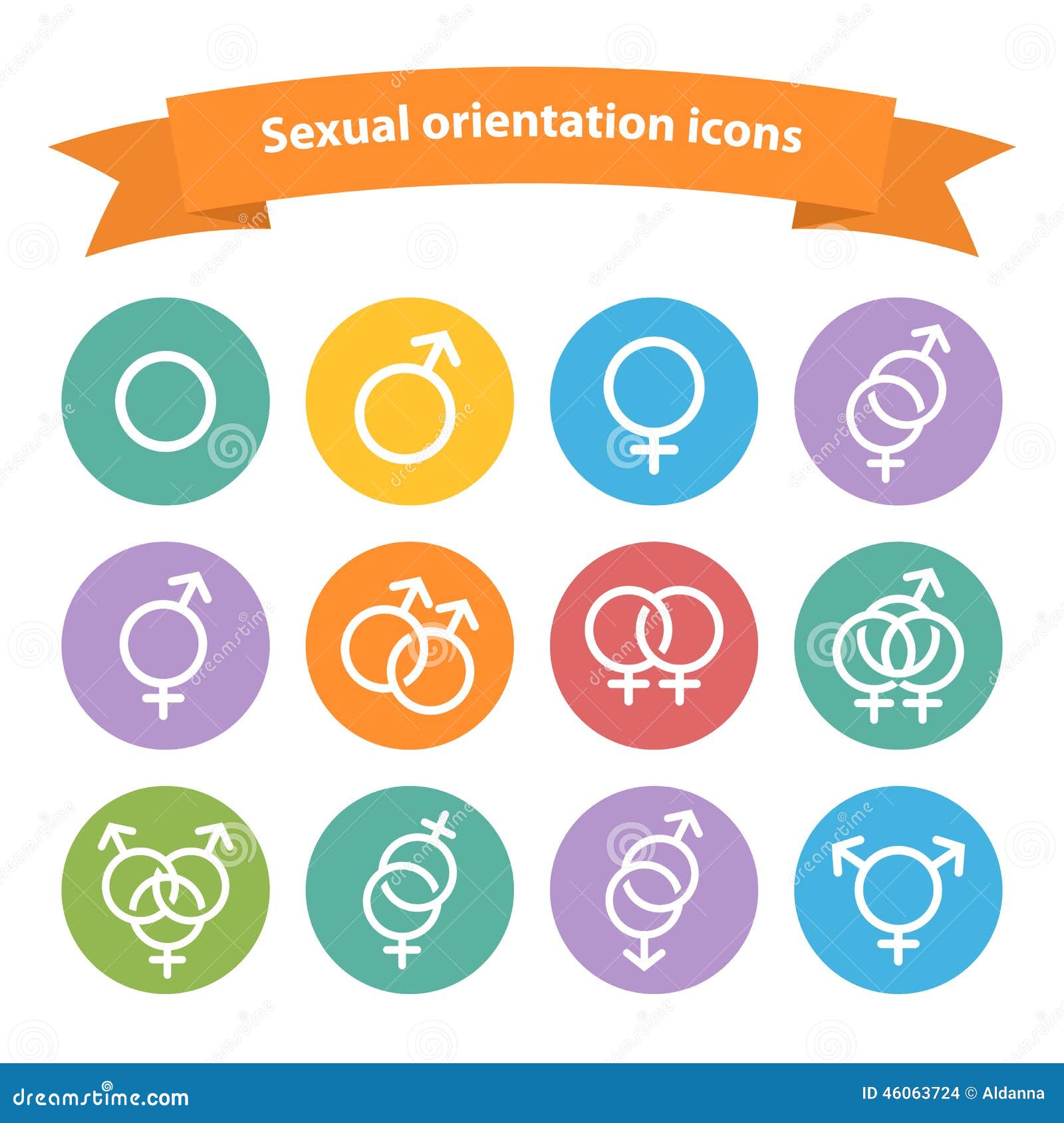 Vector Sexual Orientation White Web Iconssymbol Stock Vector Image 46063724