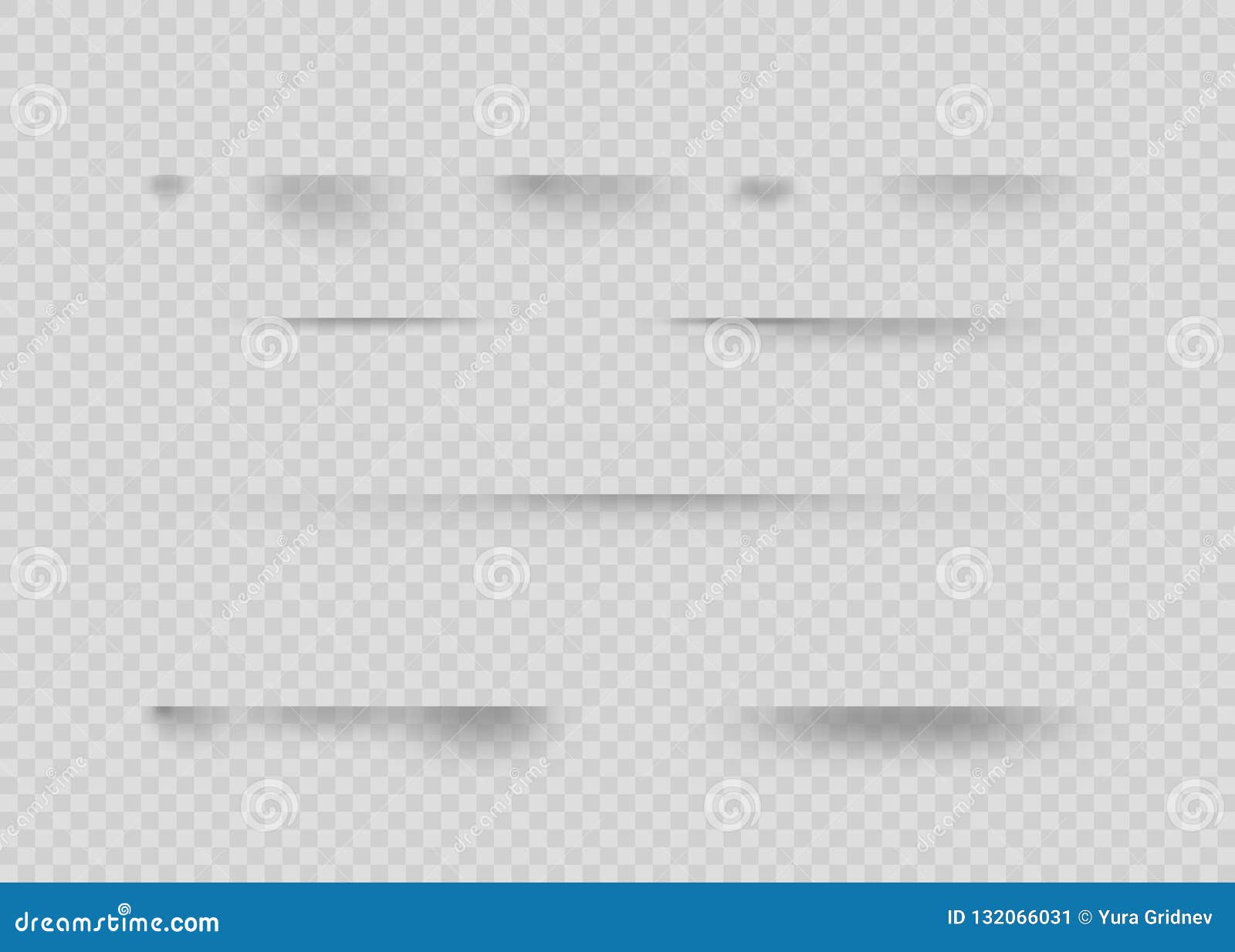 Vector Shadows Isolated. Page Divider with Transparent Shadows Isolated ...