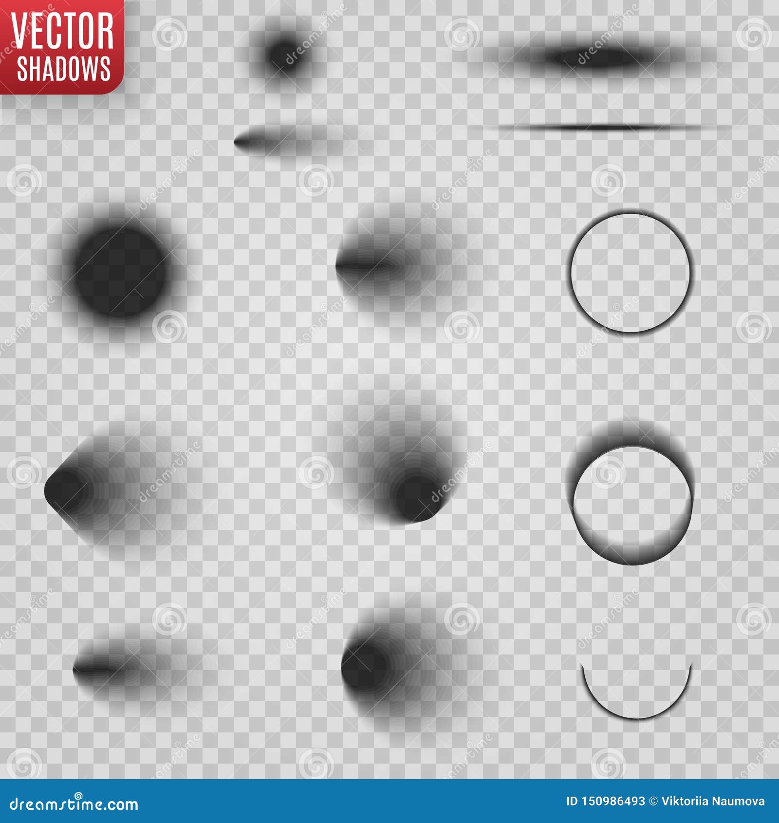 Vector Shadows Isolated. Page Divider With Transparent Shadows Isolated ...