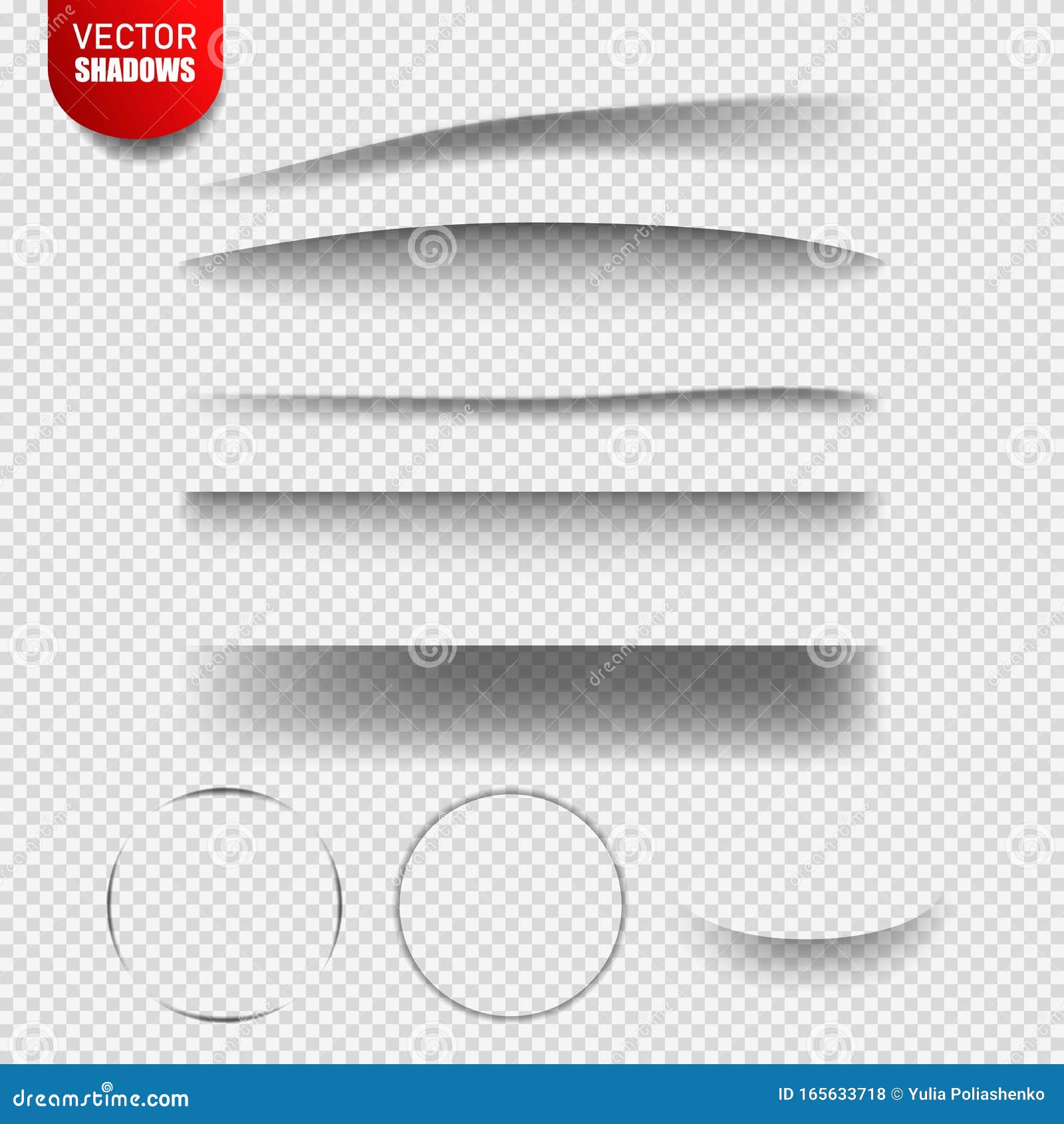 Vector shadows isolated. stock vector. Illustration of pack - 165633718