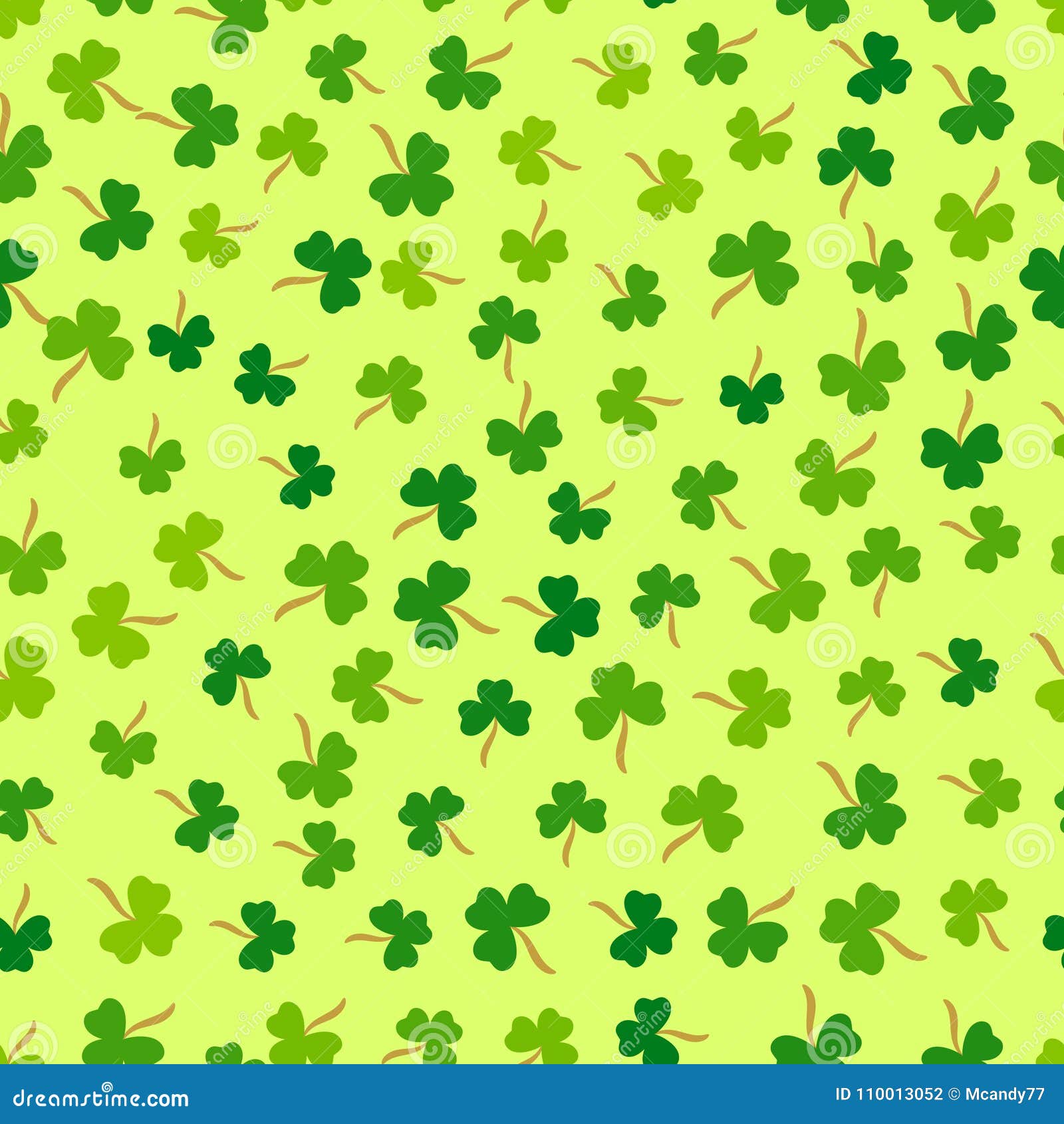 Vector Shamrock Grass Seamless Pattern. Happy Patrick Day Projects ...