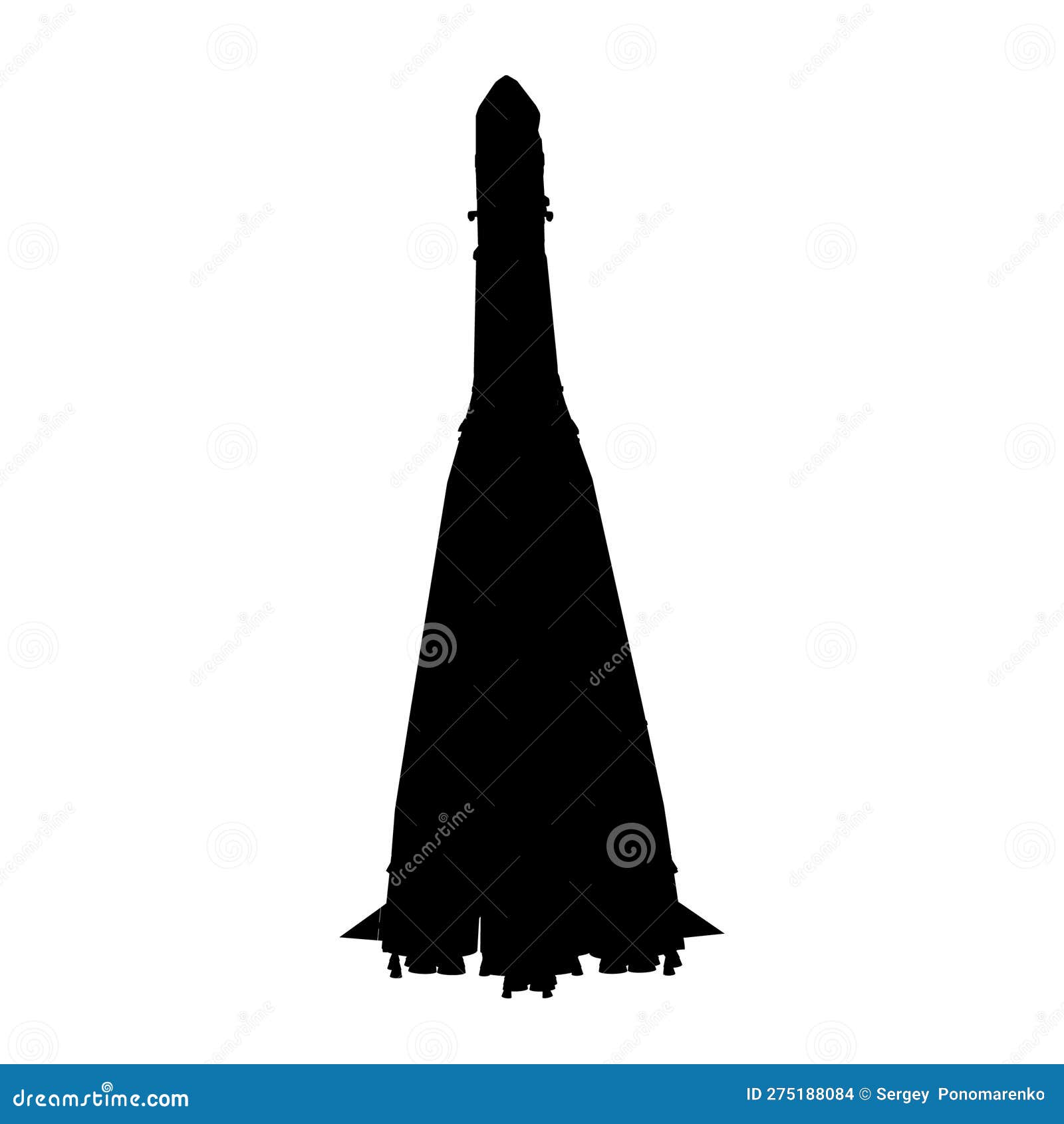 Vector Shape of the Space Rocket "Vostok - 1". Stock Vector ...