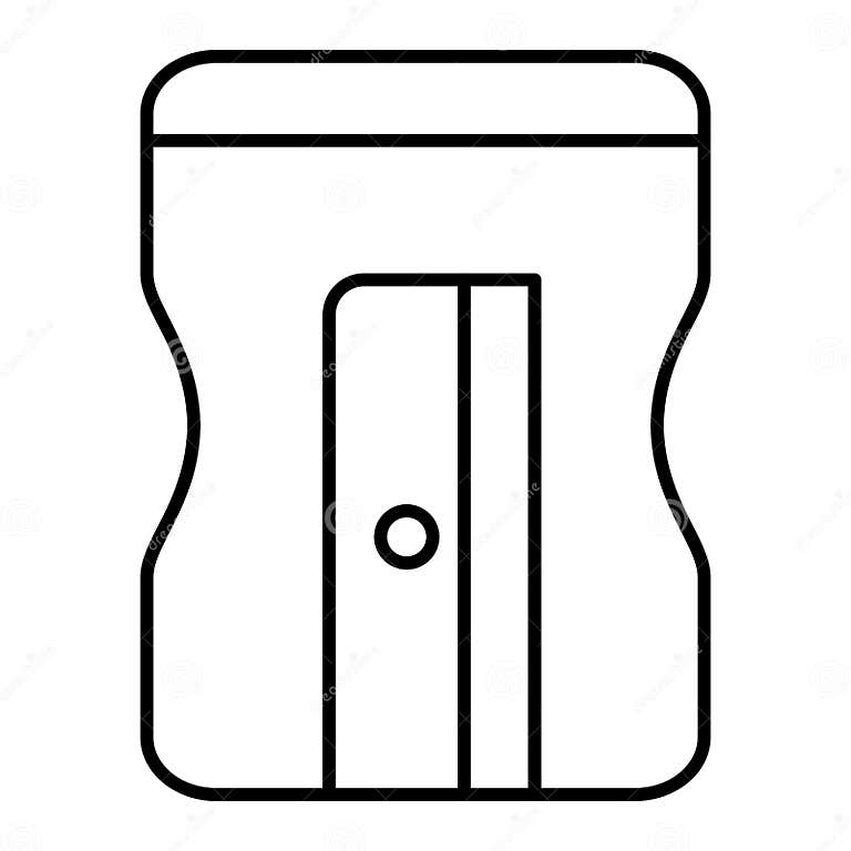 Vector Sharpener Outline Icon Design Stock Vector - Illustration of ...