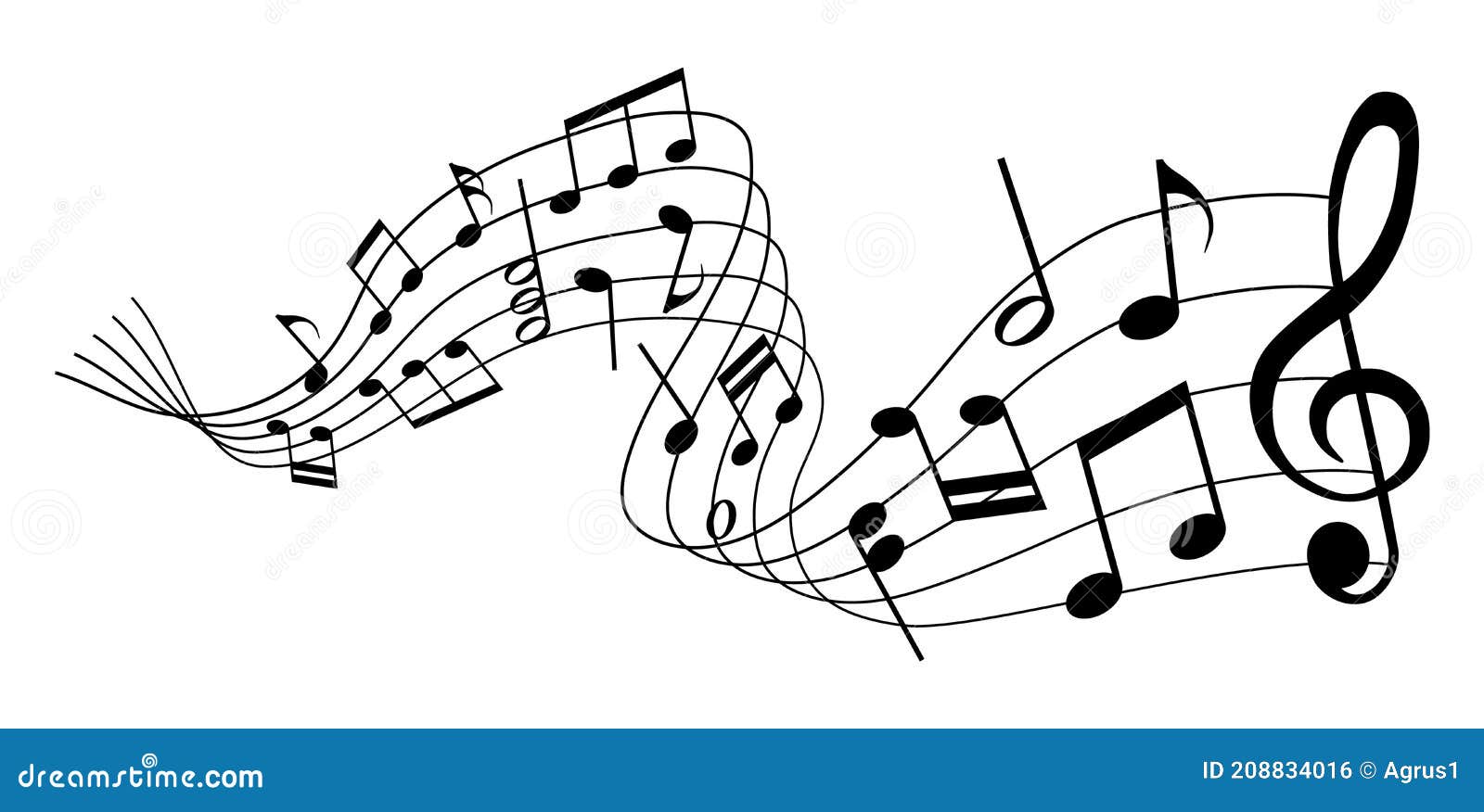 Vector Sheet Music - Musical Notes Melody on Transparent Background ... Vector Sheet Music - Musical Notes Melody on Transparent Background ...