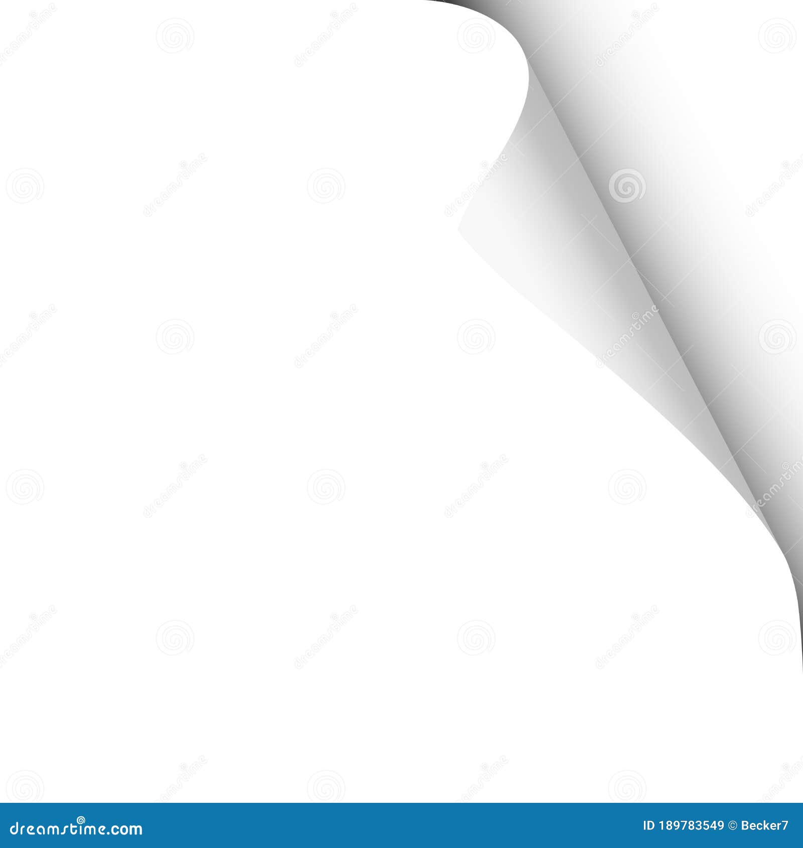 Vector Sheet of White Paper Placed on the Same with Twisted Upper Right ...