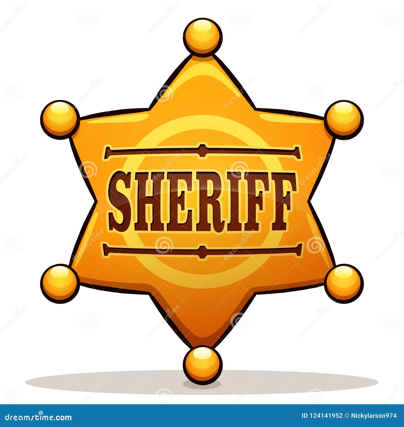 Vector Sheriff Badge Color Design Stock Vector - Illustration of ...