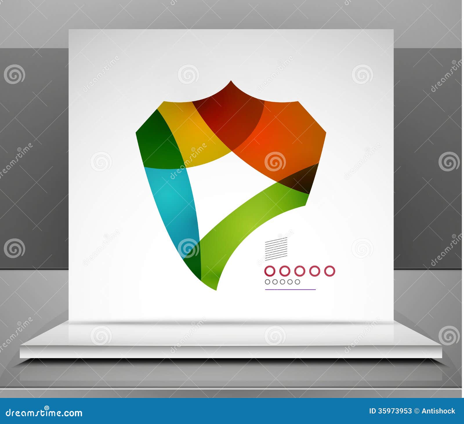 Vector Shield Abstract Background Stock Vector - Illustration of green ...