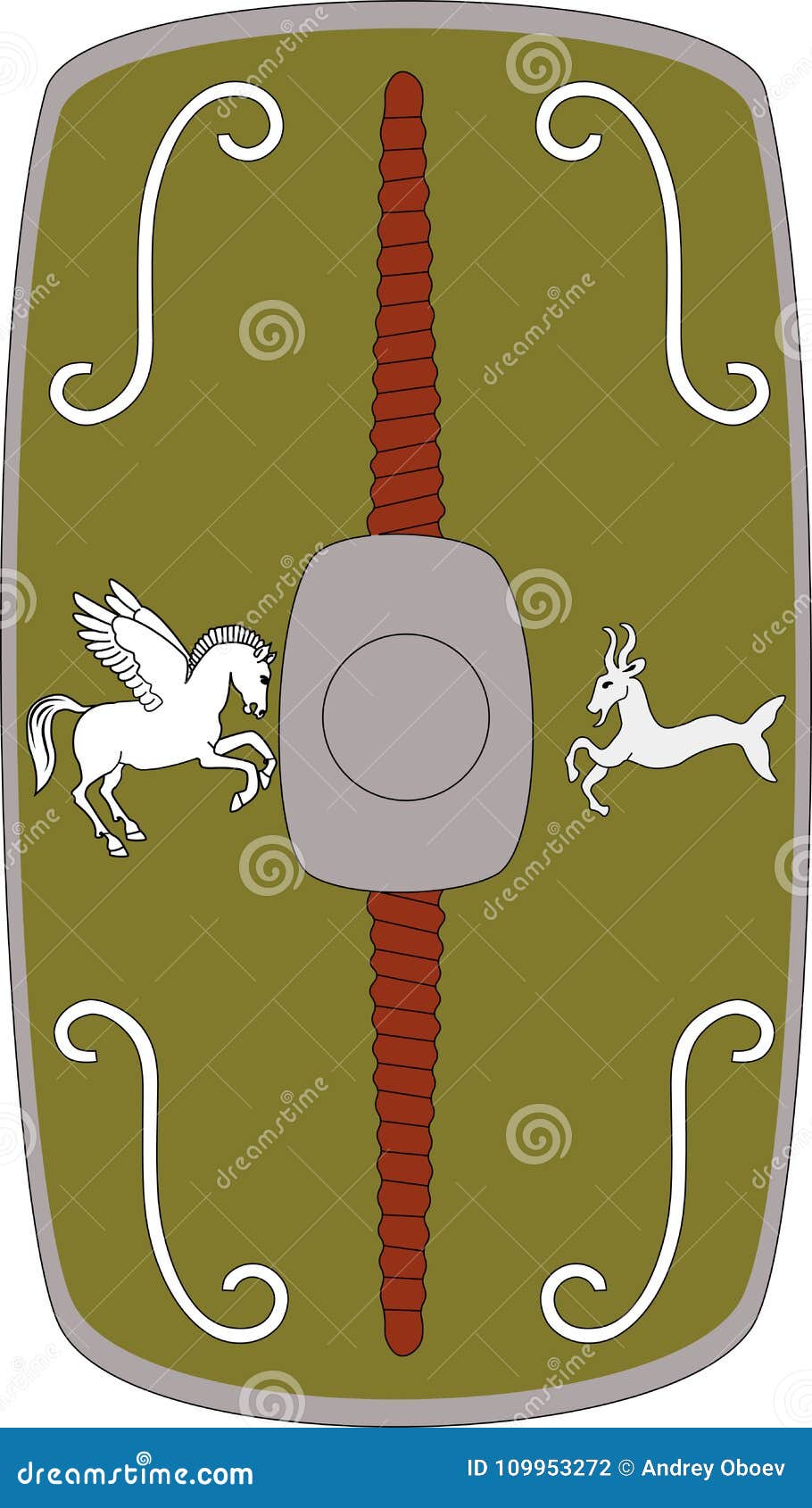 Vector Shield of Legio II Augusta on White Background Stock Vector ...