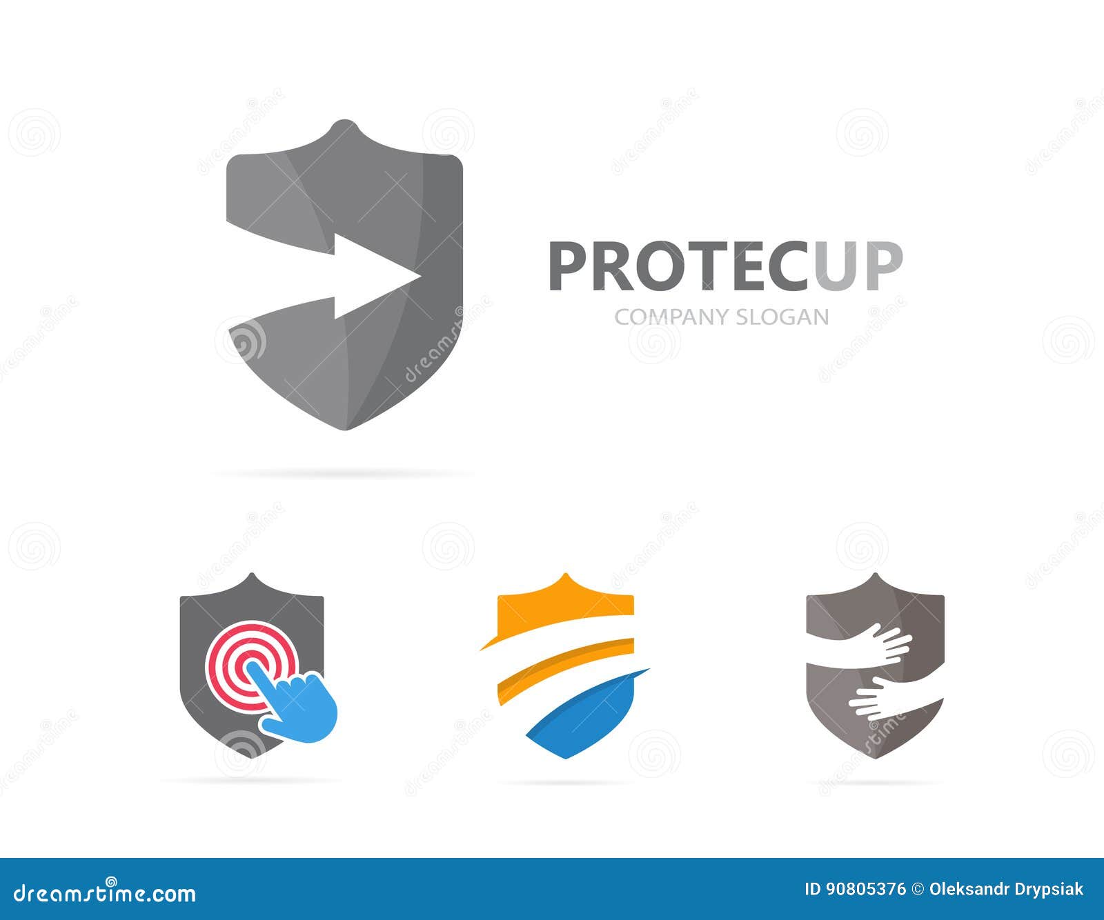 Vector of Shield and Arrow Up Logo Combination. Security and Growth ...