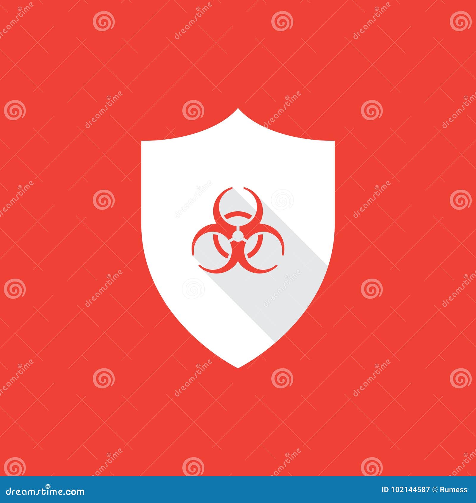 Vector Shield with Biohazard Symbol. Stock Vector - Illustration of ...