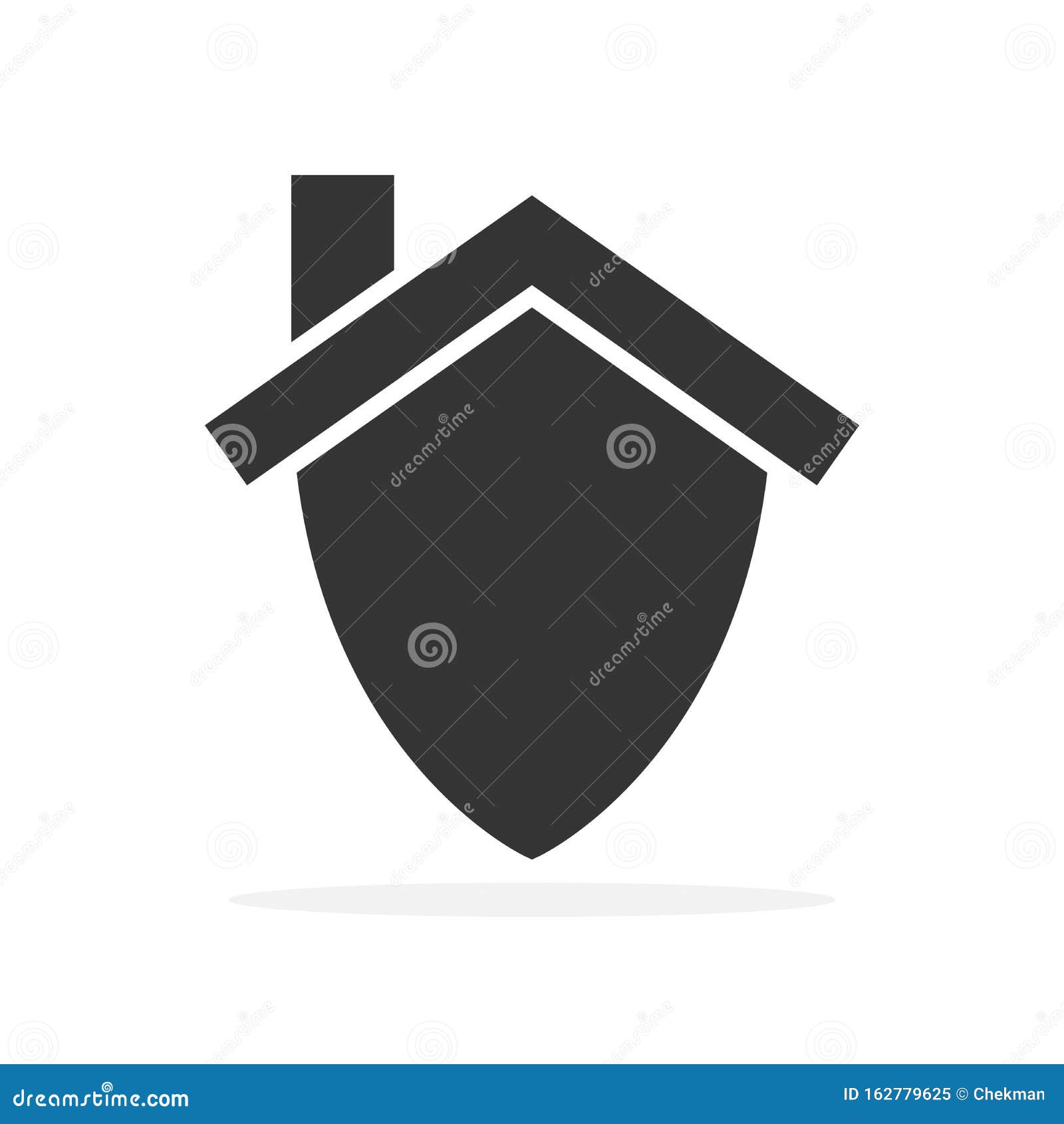 Vector Shield and House. Security Concept Stock Illustration ...