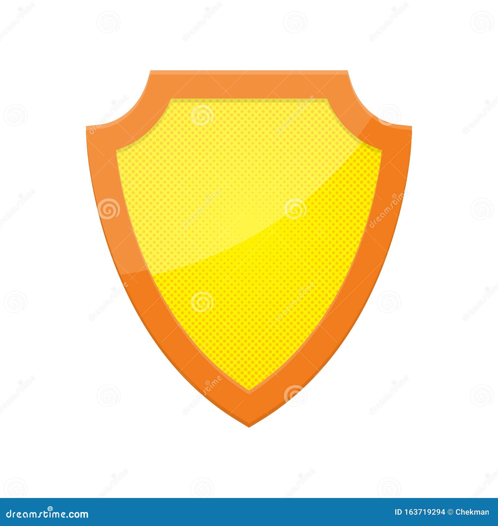 Vector Dotted Shield in Pop Art Design Stock Illustration ...