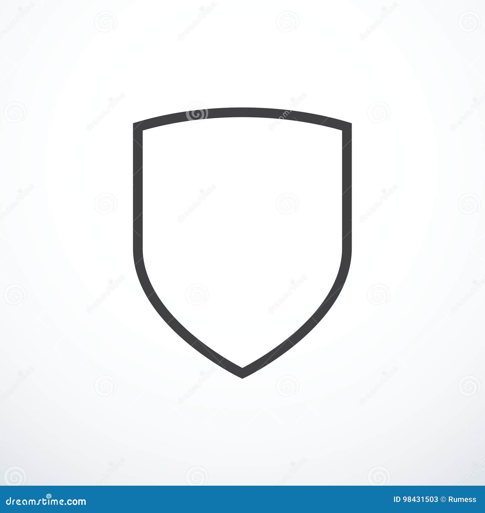 Vector shield icon stock vector. Illustration of icon - 98431503