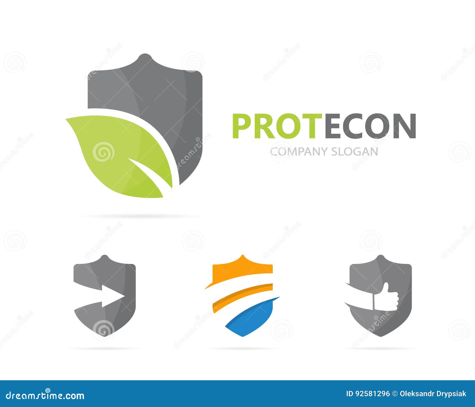 Vector of Shield and Leaf Logo Combination. Security and Eco Symbol or ...