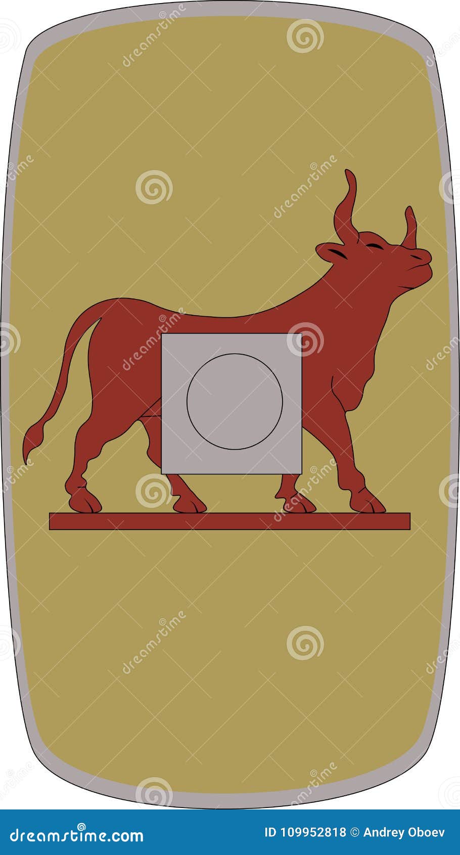 Vector Shield Of Legio VI Ferrata On White Background Stock Vector ...