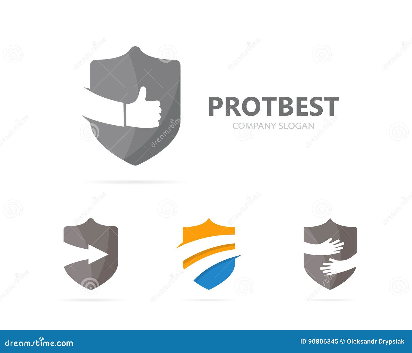 Vector of Shield and Like Logo Combination. Security and Best Symbol or ...