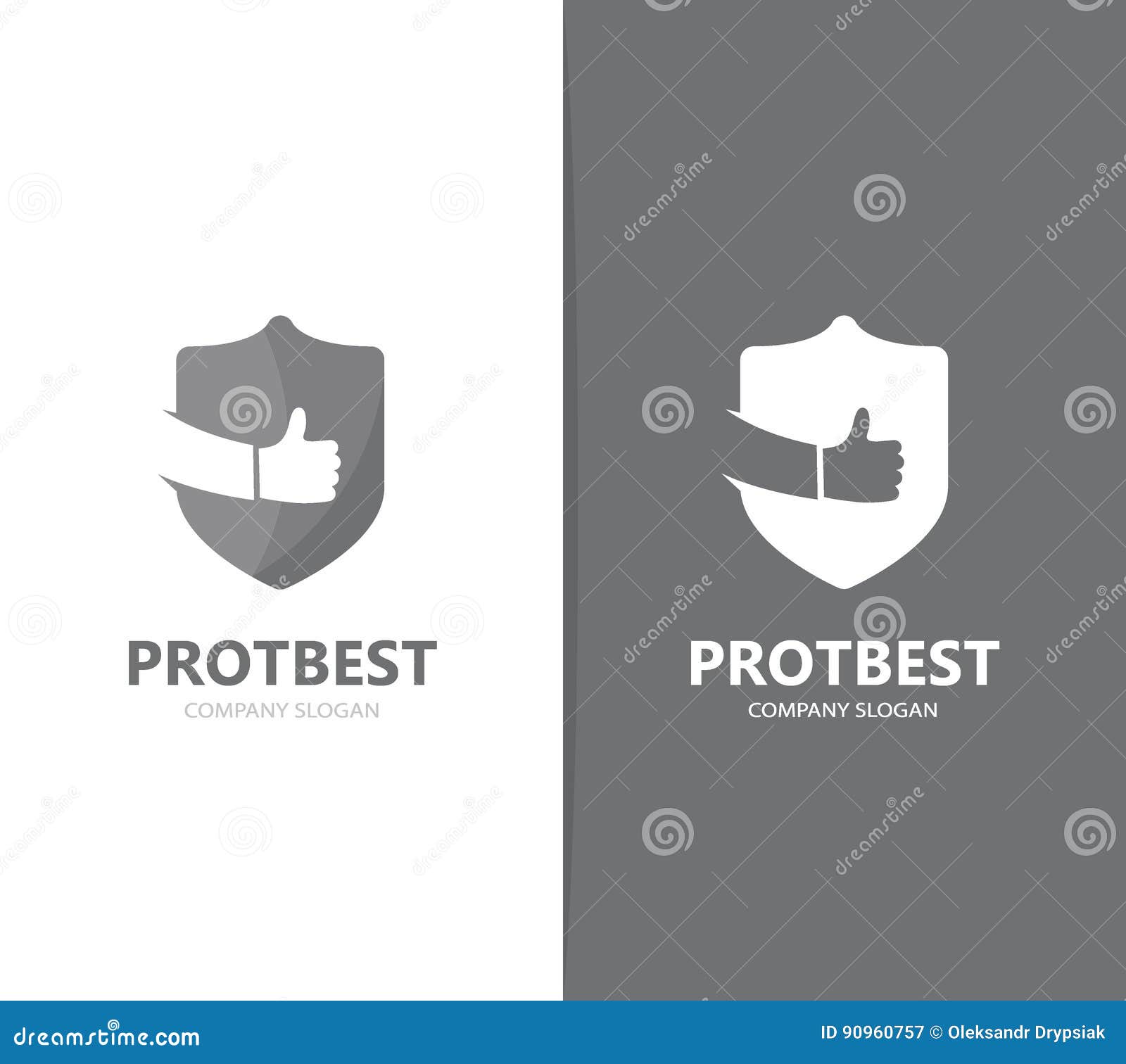 Vector of Shield and Like Logo Combination. Security and Best Symbol or ...