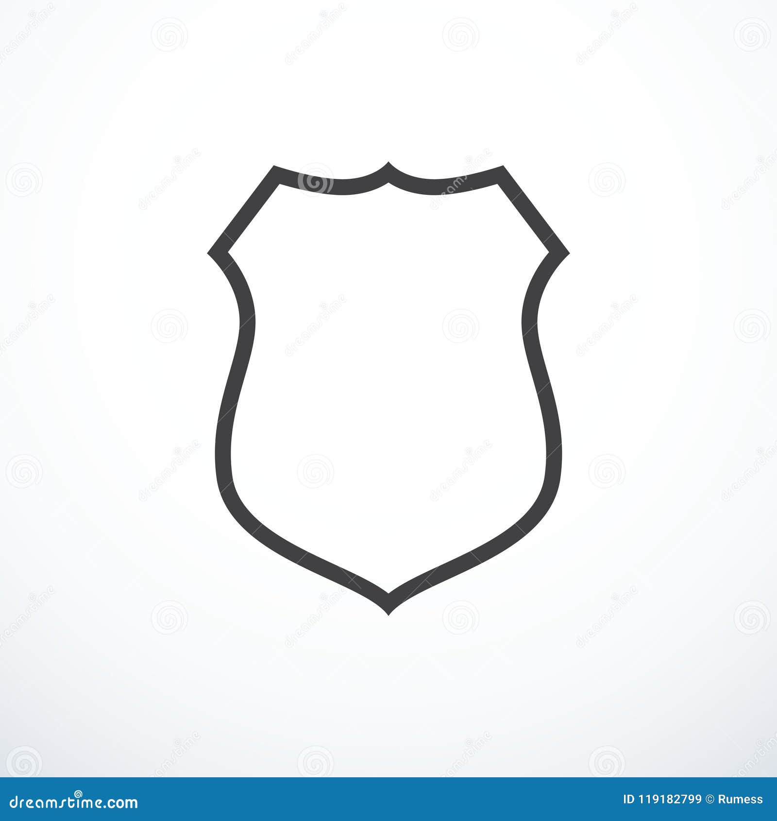 Vector shield line icon stock vector. Illustration of element - 119182799