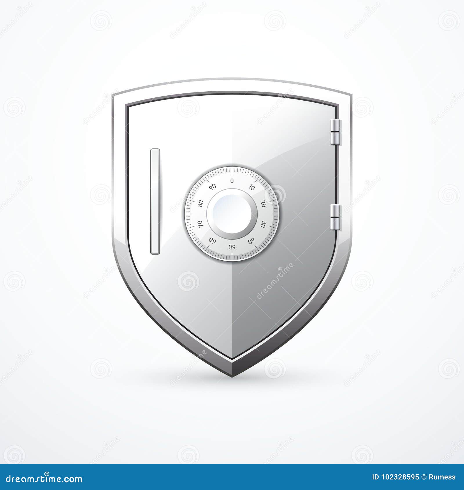 Vector shield safe icon stock vector. Illustration of bank - 102328595