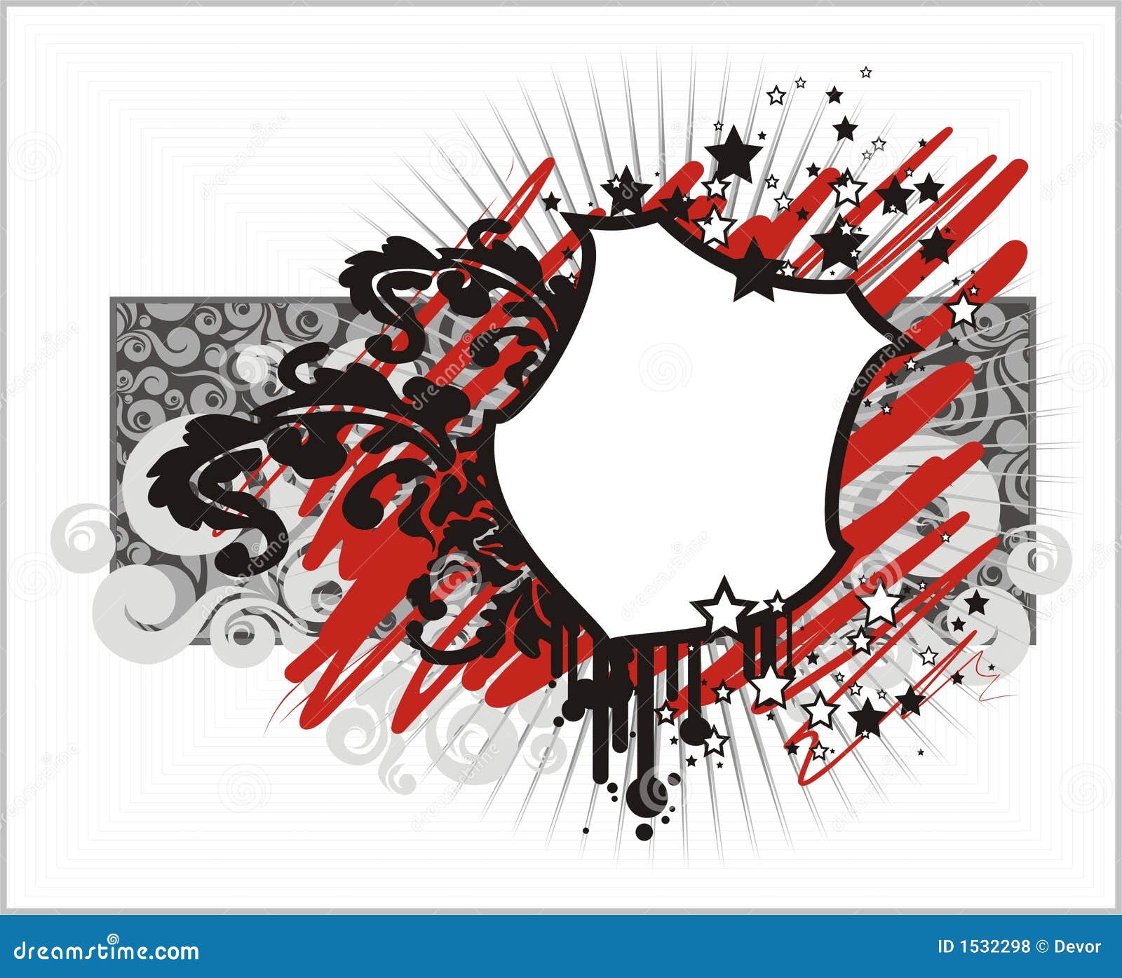 Vector shield-shaped frame stock vector. Illustration of abstract - 1532298