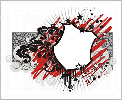 Vector shield-shaped frame stock vector. Illustration of abstract - 1532298