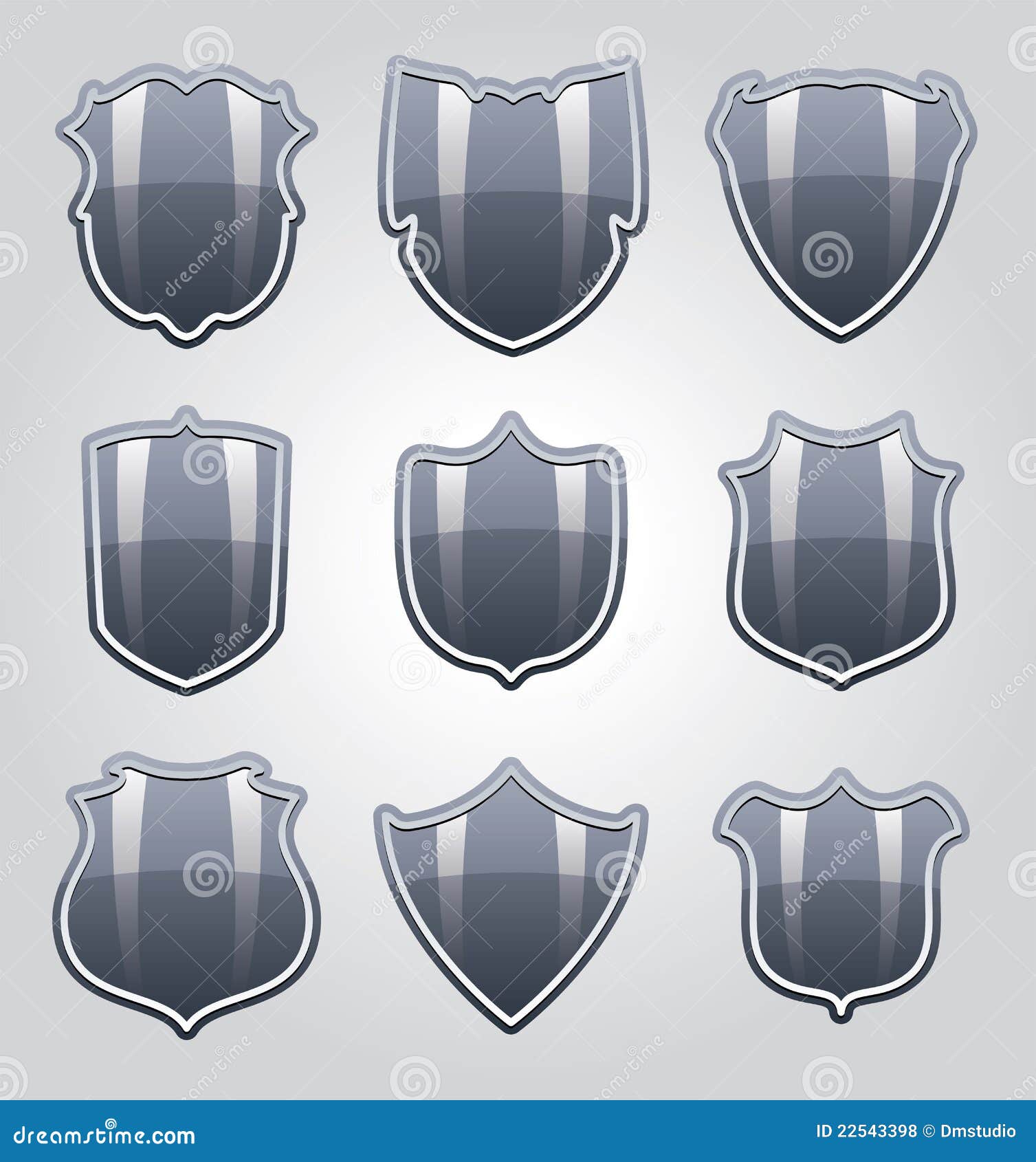 Vector shields stock vector. Illustration of insignia - 22543398