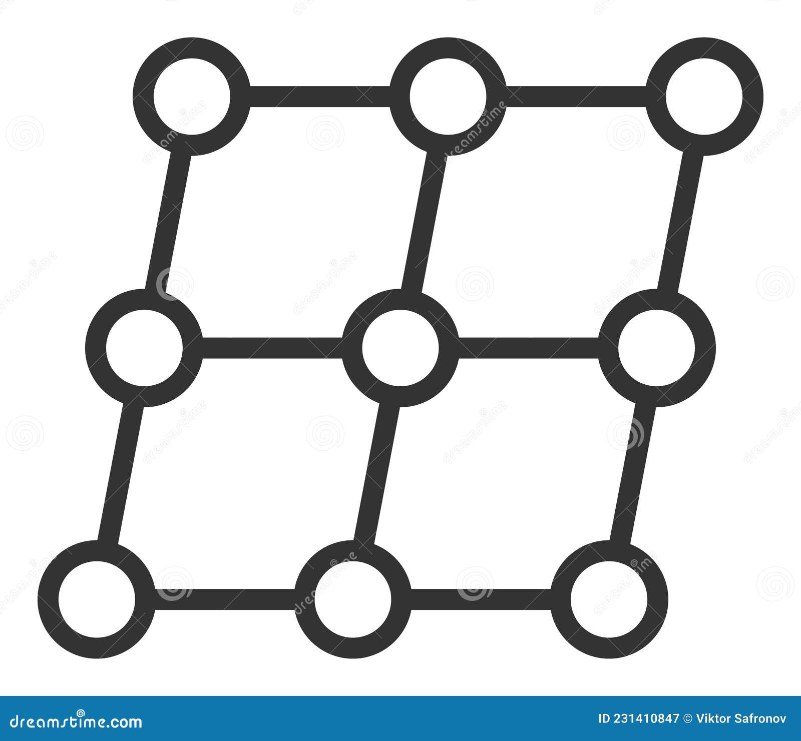 Vector Shifted Grid Nodes Flat Icon Illustration Stock Vector ...