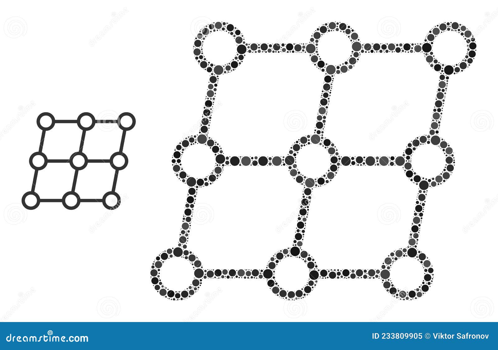 Vector Shifted Grid Nodes Mosaic of Small Circles Stock Vector ... Vector Shifted Grid Nodes Mosaic of Small Circles Stock Vector ...