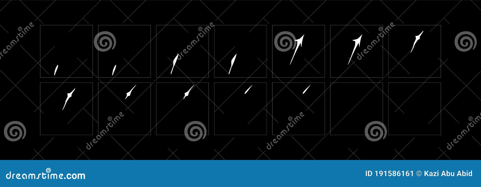 Vector Shine Animation VFX Frame by Frame. Stock Vector - Illustration ...