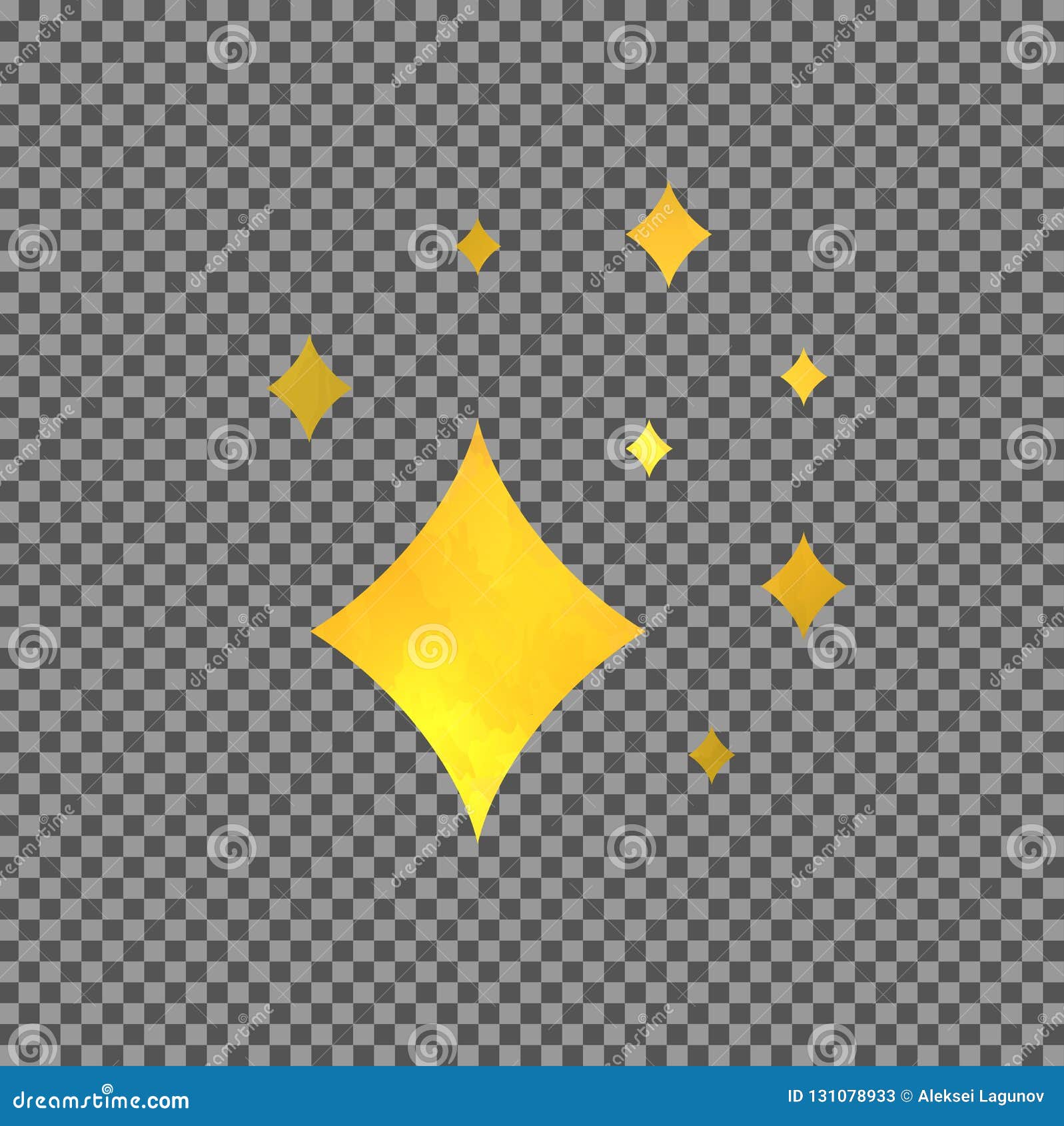 Vector Shine Golden Symbol, Isolated on Transparent Background Design ...