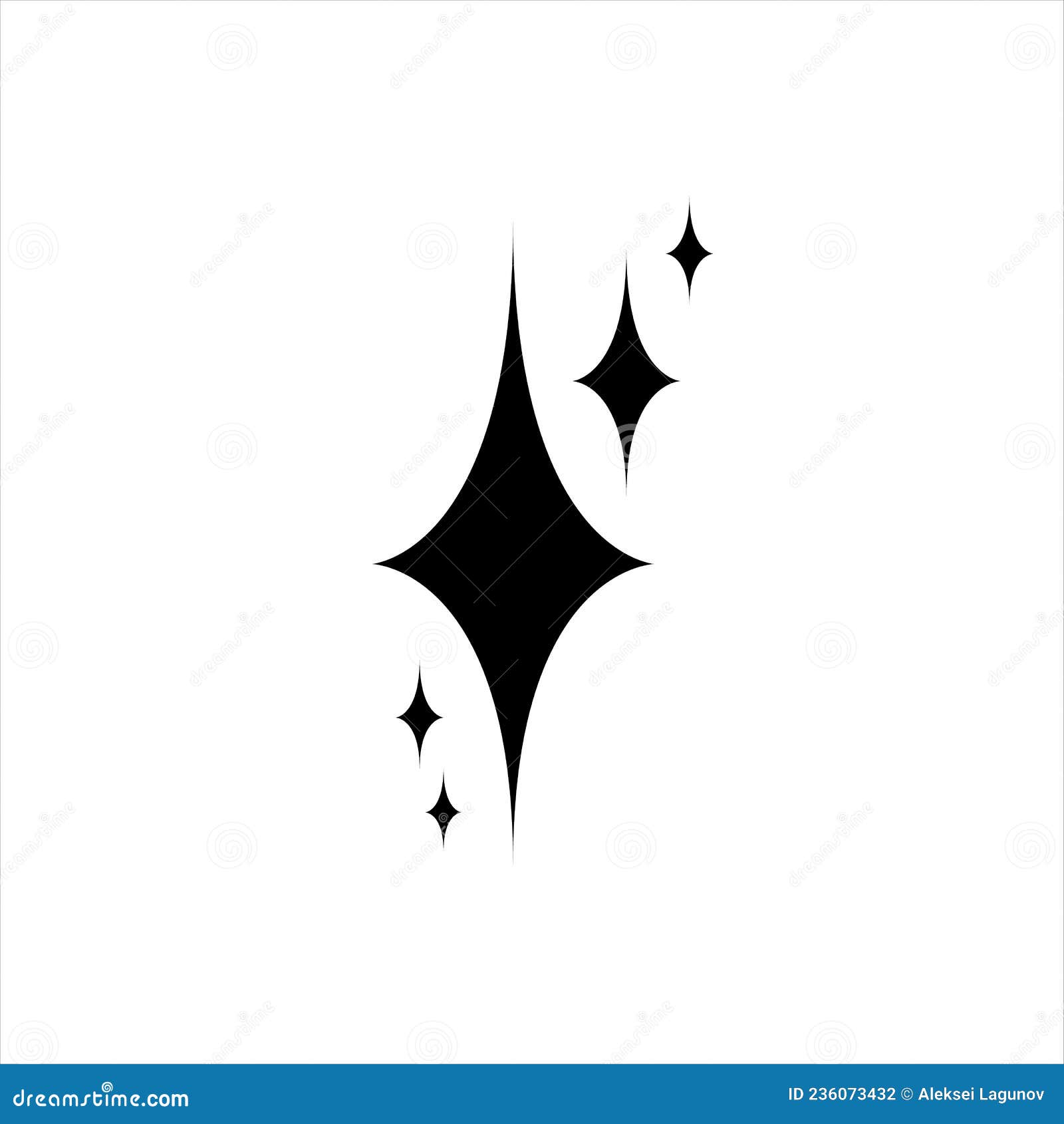 Vector Shining Simple Icon Isolated On White Background, Comics Glowing ...