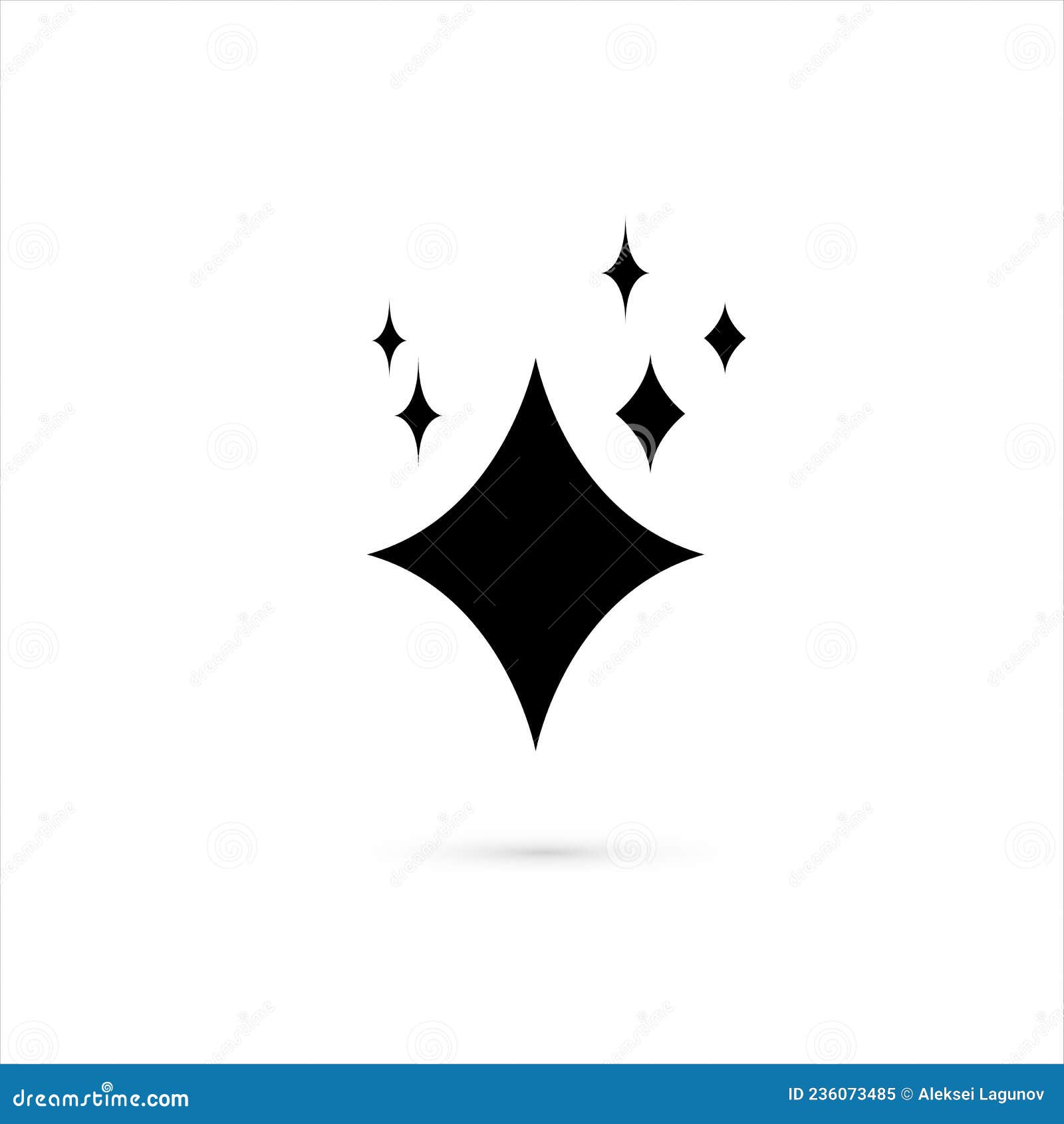 Vector Shining Simple Icon on White Background, Comics Glowing Symbol ...