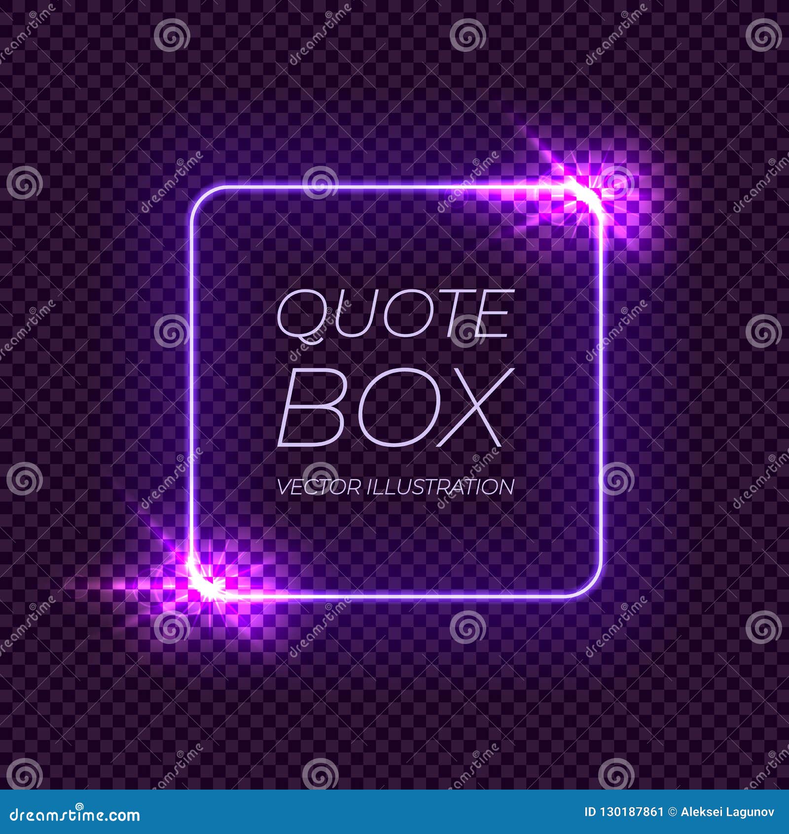 Vector Shining Ultraviolet Frame Template on Transparent Background ...