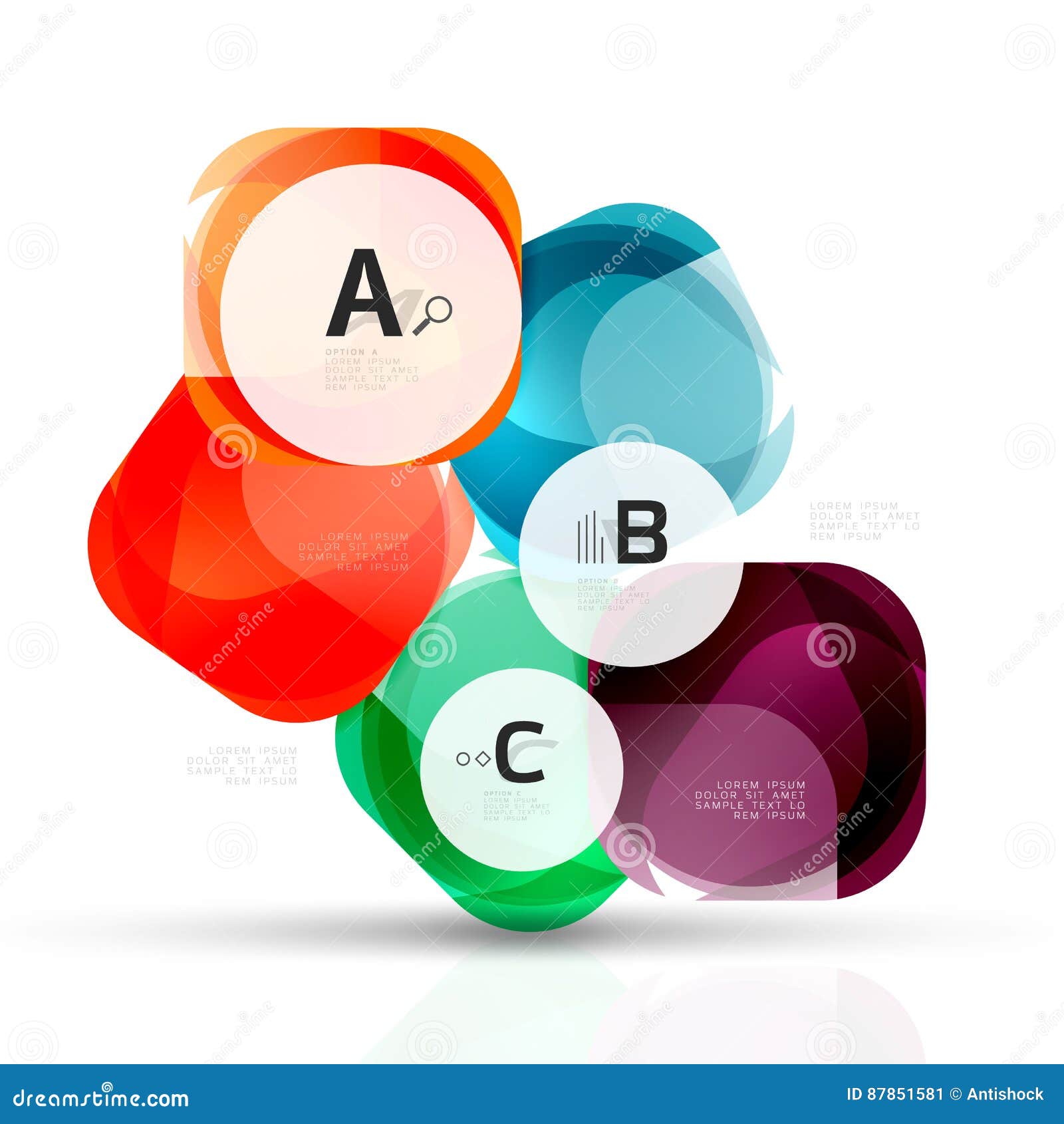 Vector Shiny Blank Web Option Boxes Stock Illustration - Illustration ...