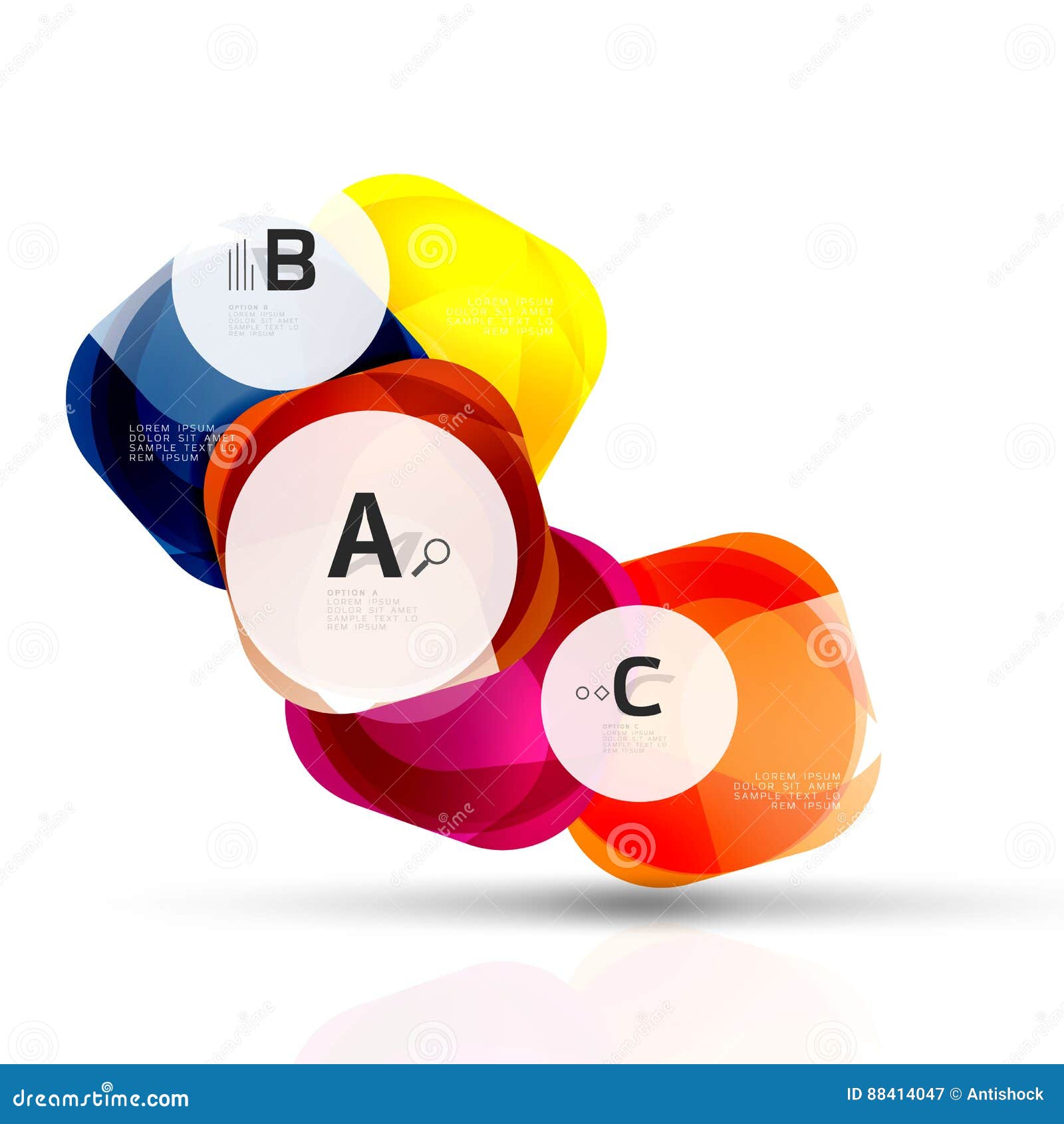 Vector Shiny Blank Web Option Boxes Stock Illustration - Illustration ...