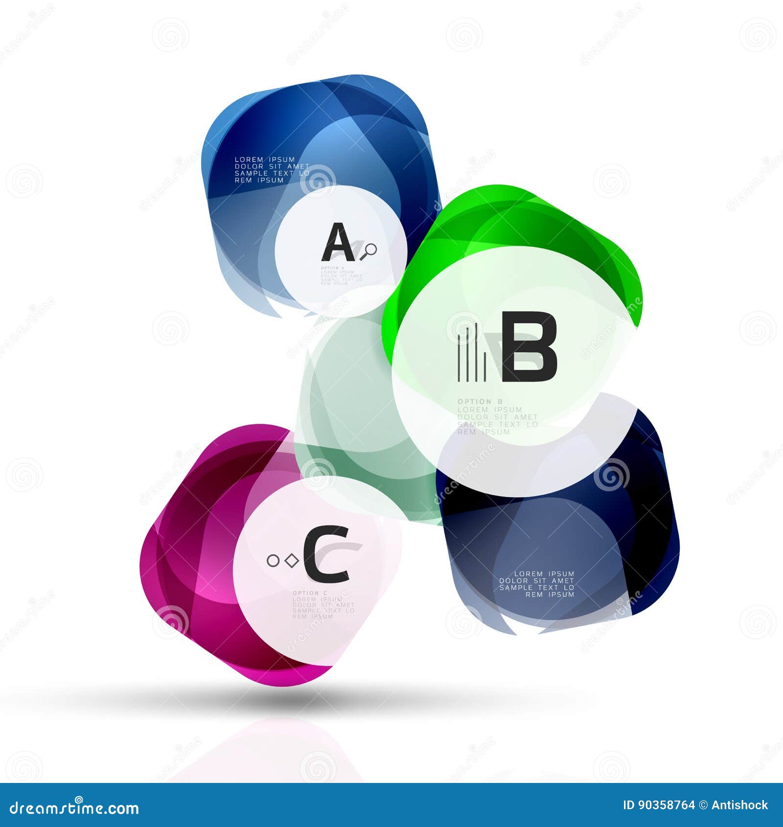 Vector Shiny Blank Web Option Boxes Stock Vector - Illustration of ...