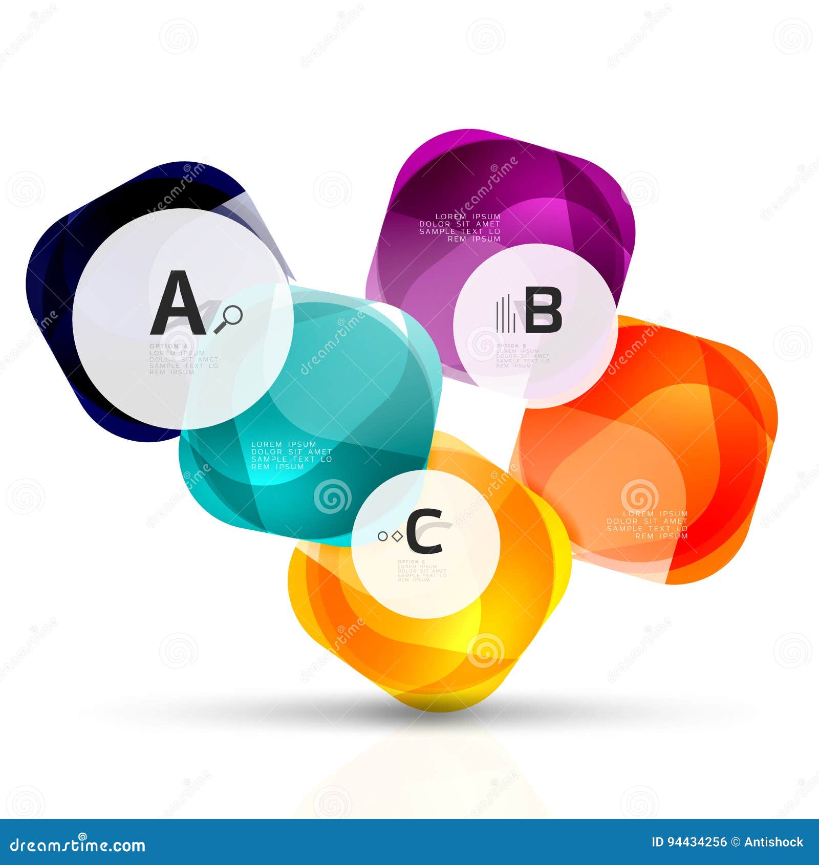 Vector Shiny Blank Web Option Boxes Stock Vector - Illustration of ...