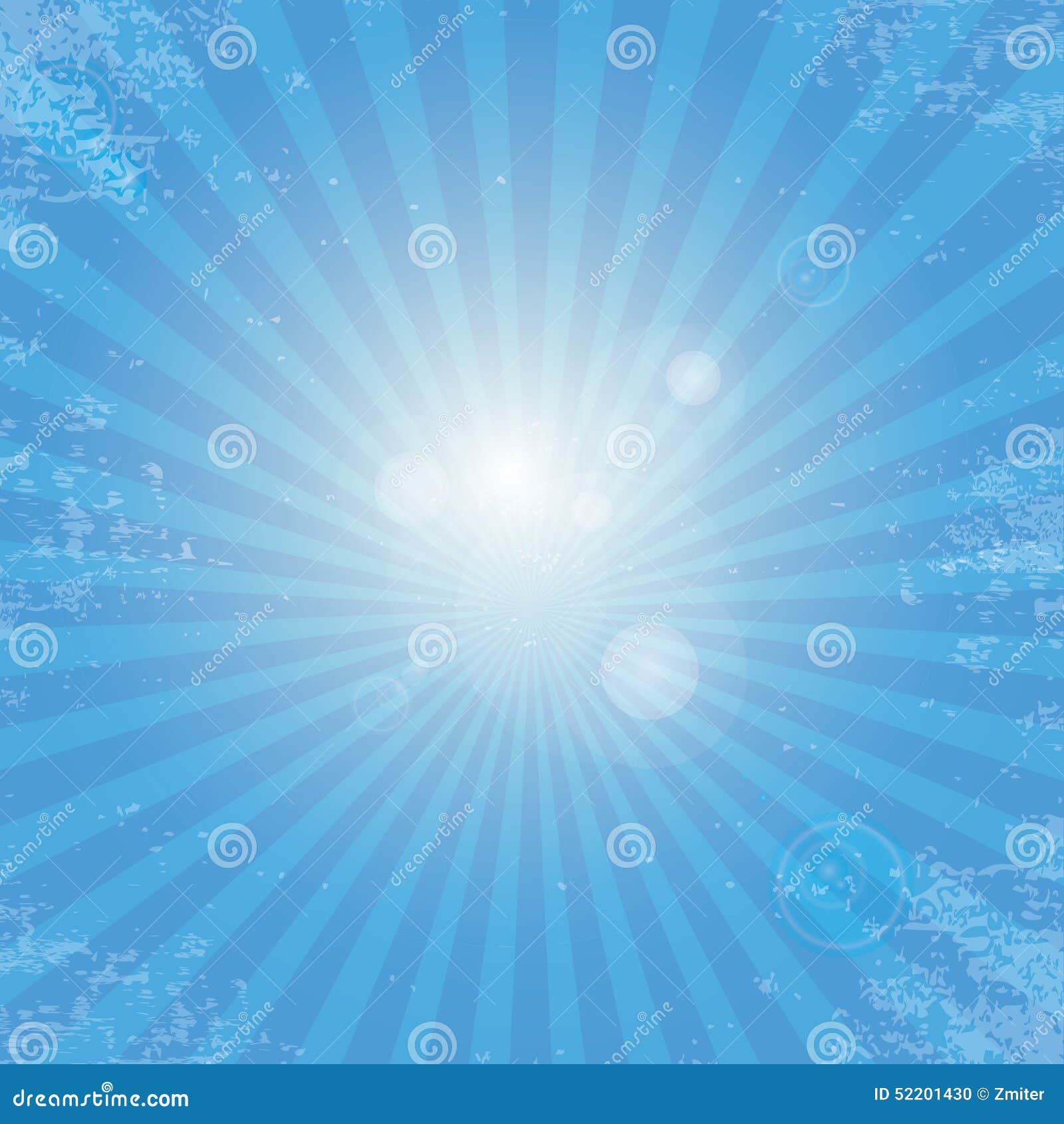 Vector Shiny Blue Sky Background With Ray Of Light | CartoonDealer.com ...