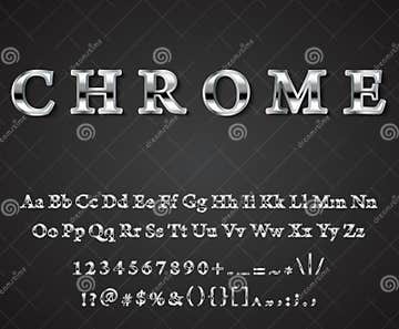Vector Shiny Chrome Letters Stock Vector - Illustration of letter ...
