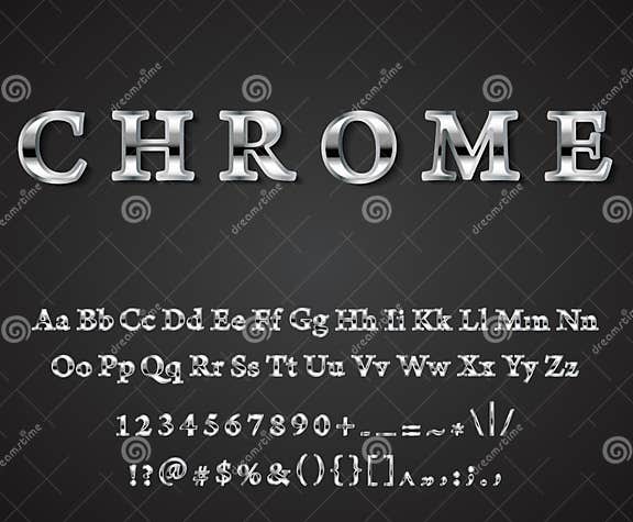 Vector Shiny Chrome Letters Stock Vector - Illustration of letter ...