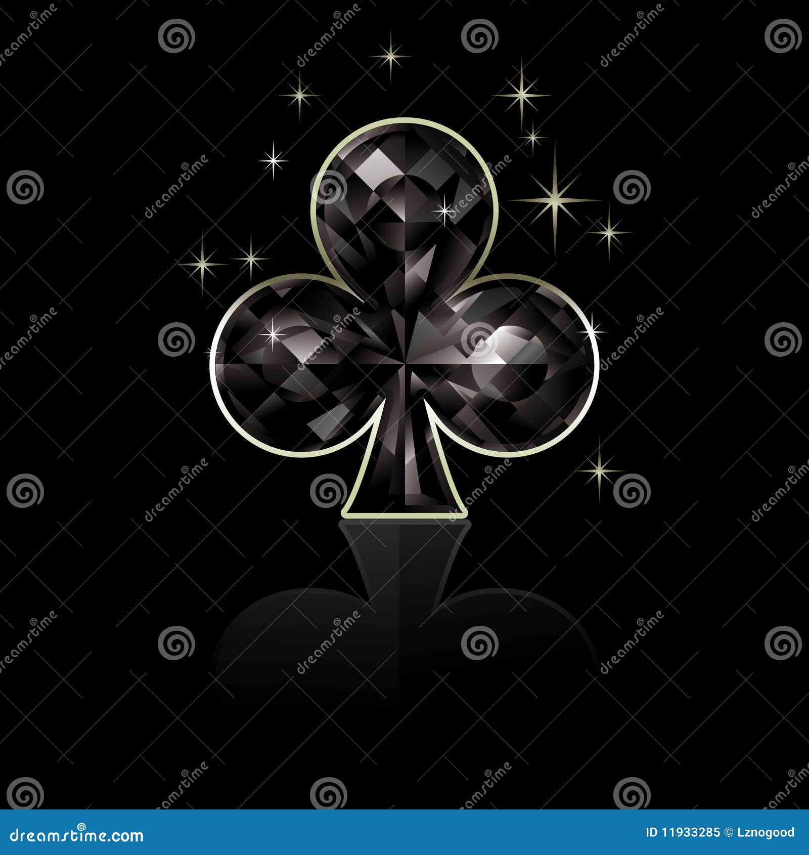 Vector shiny club stock vector. Illustration of clover - 11933285