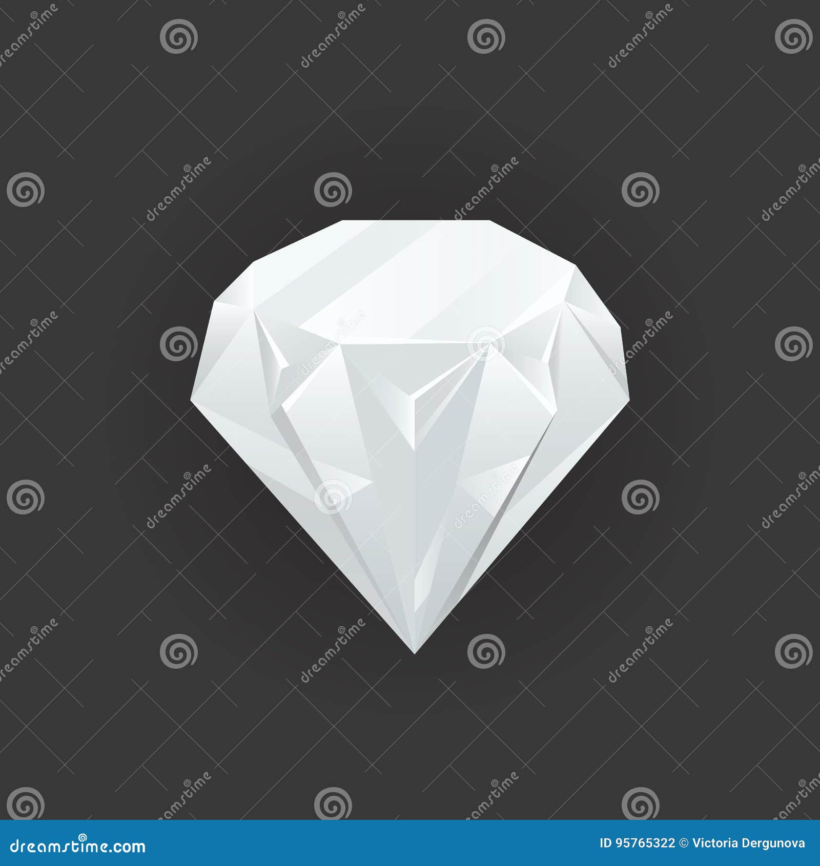 Vector shiny diamond, gem stock vector. Illustration of object - 95765322